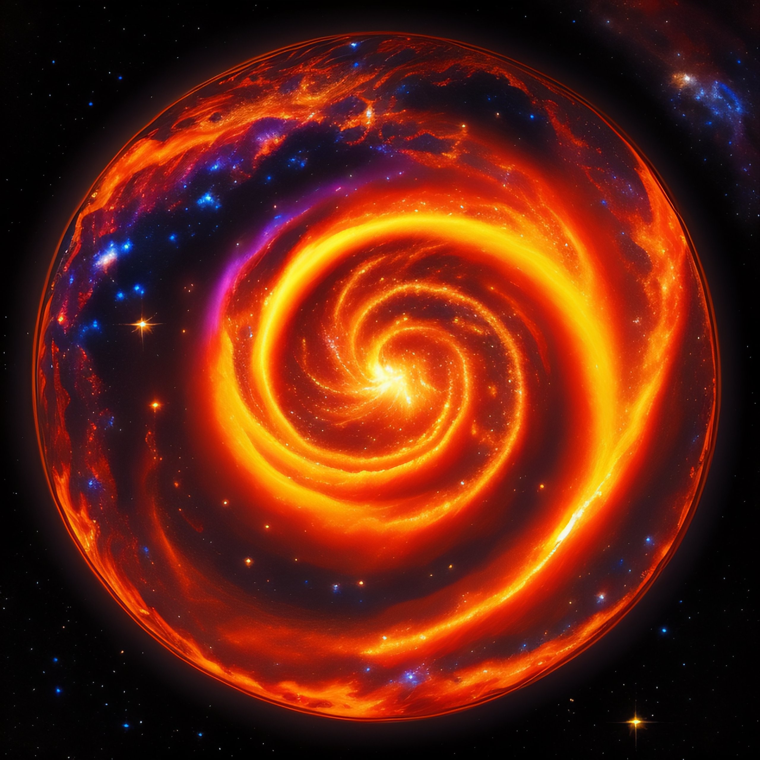 Lexica - Galaxy made of flames, detailed, aplha map