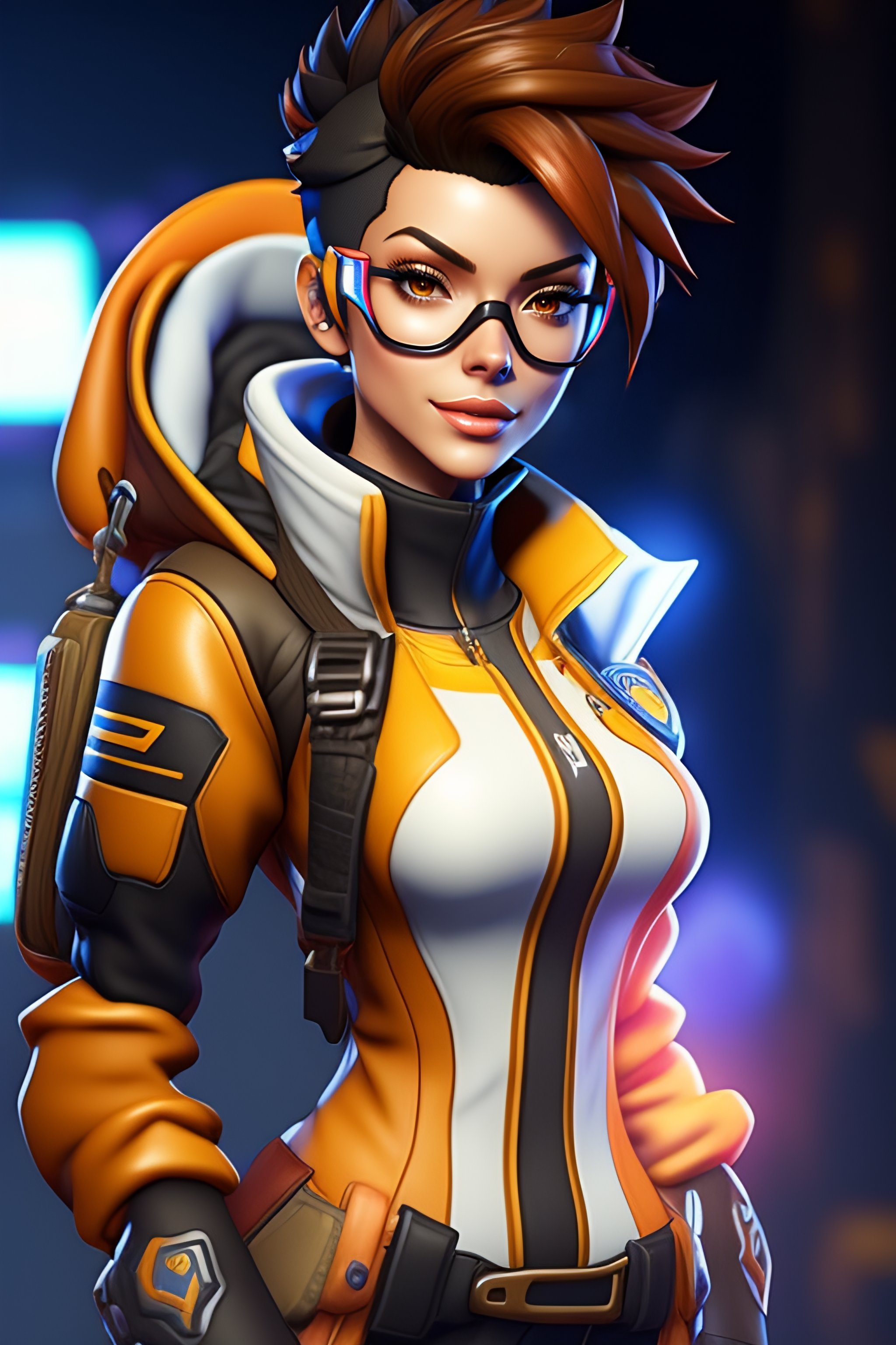 Lexica - Tracer from overwatch, highly detailed, otrn clothes