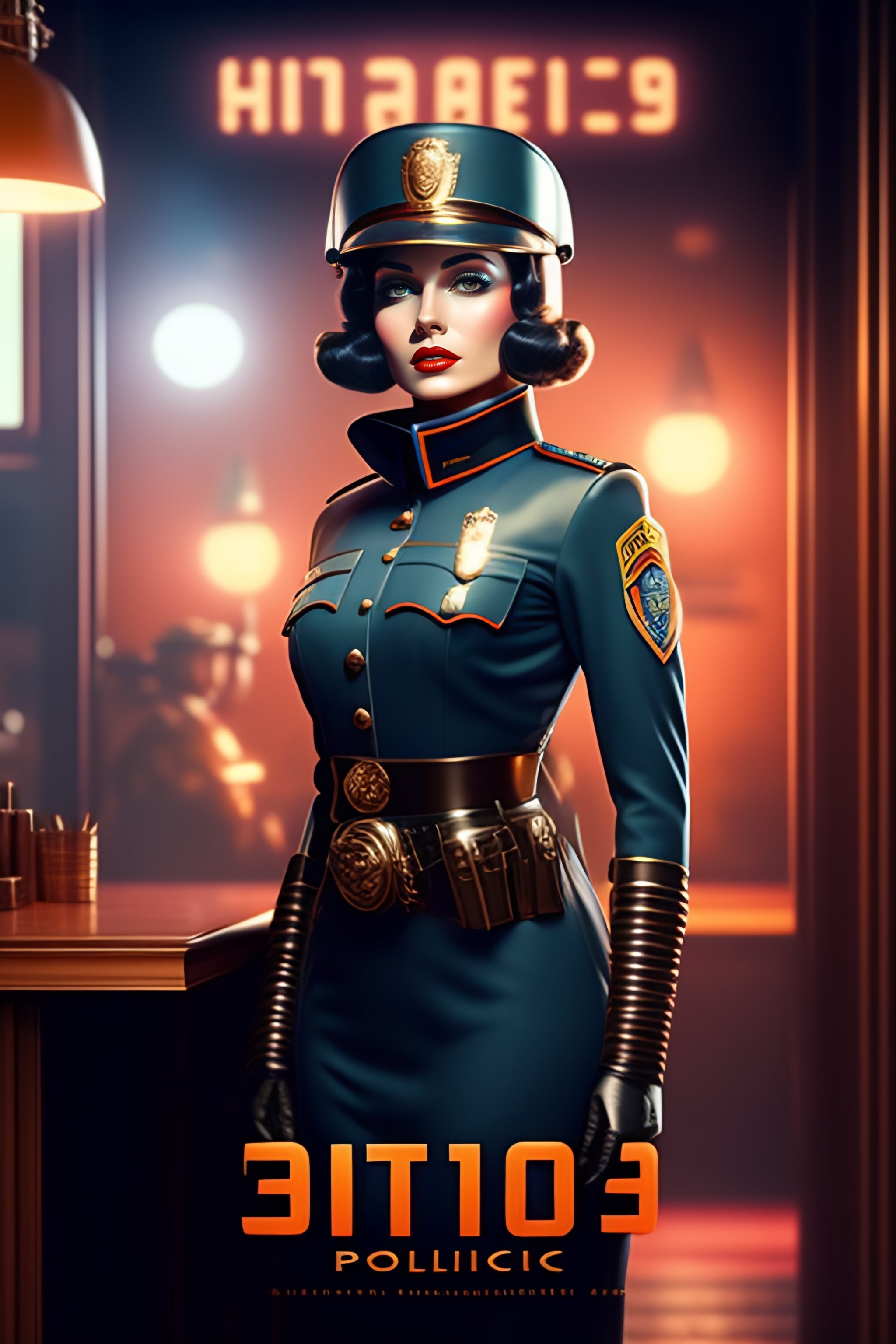 Lexica - Vintage Medium Shot 1920's Poster, Futuristic electronik ...