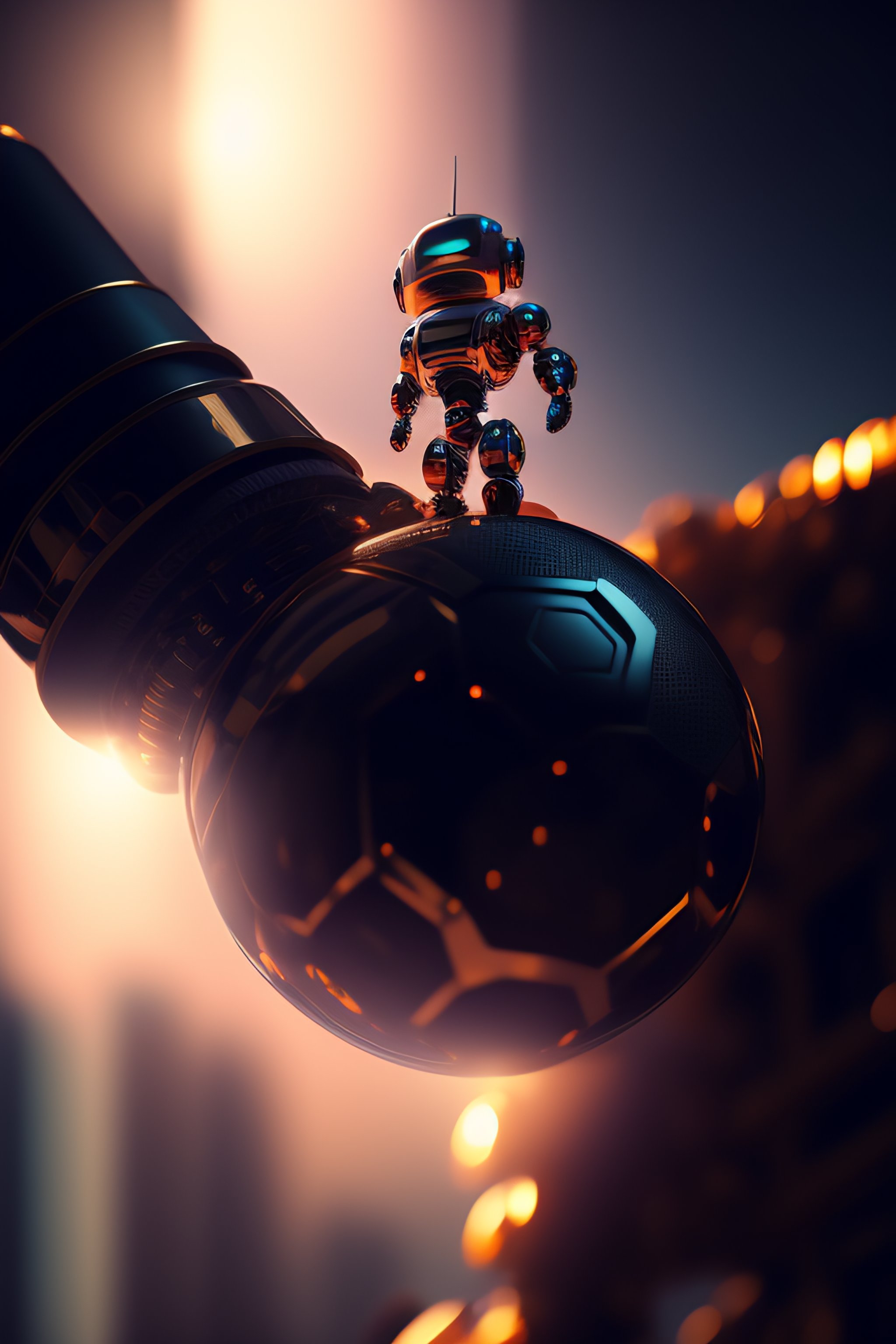 Lexica - HBO style image, Robot grabbing the world in the hands, the ...