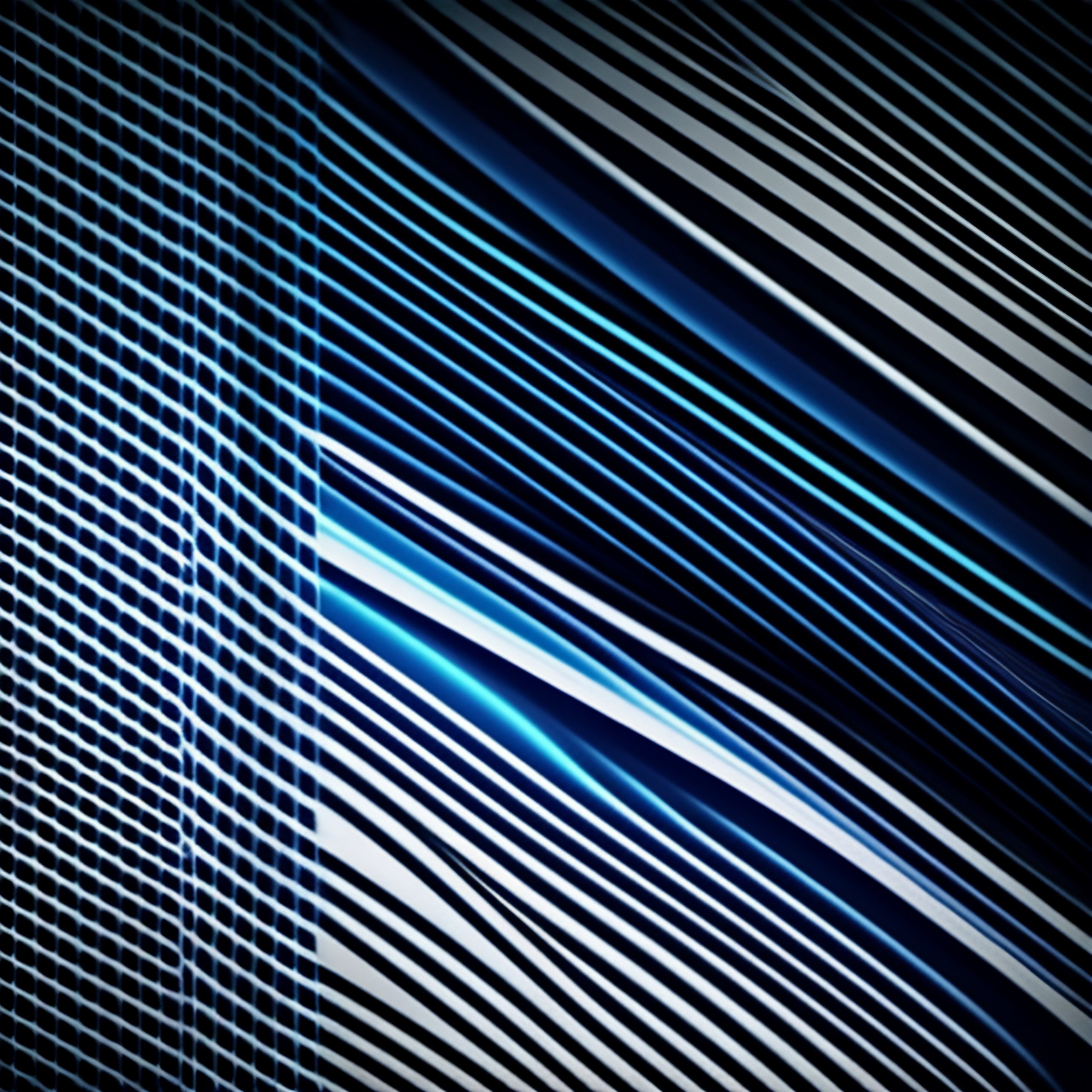 Lexica - Wallpaper texture mostly black with cool blue funky grid lines