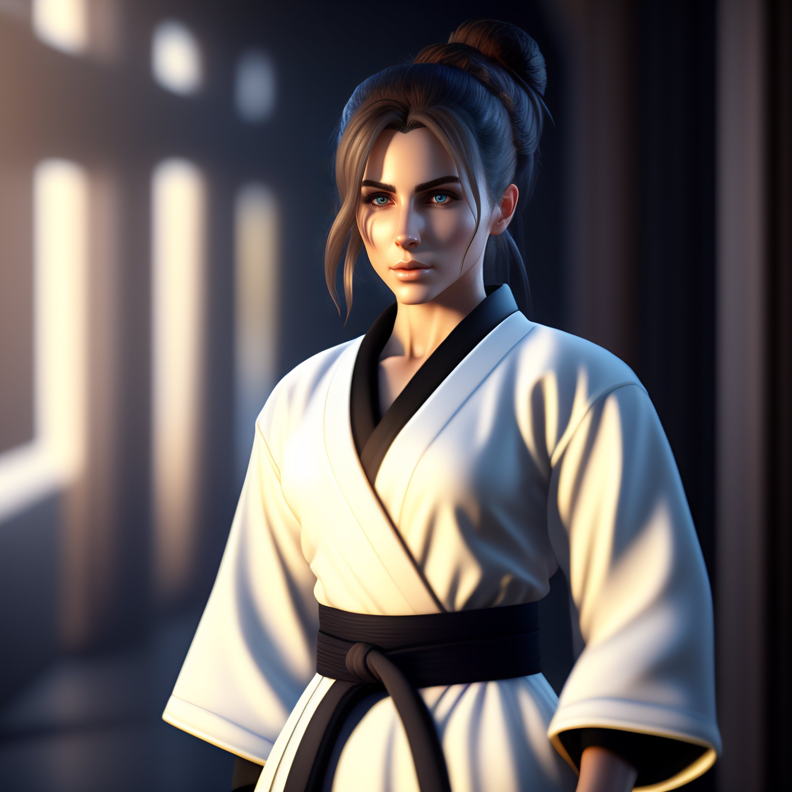 Lexica - Art of aikido bunny, 20 years, casual, white training clothes ...
