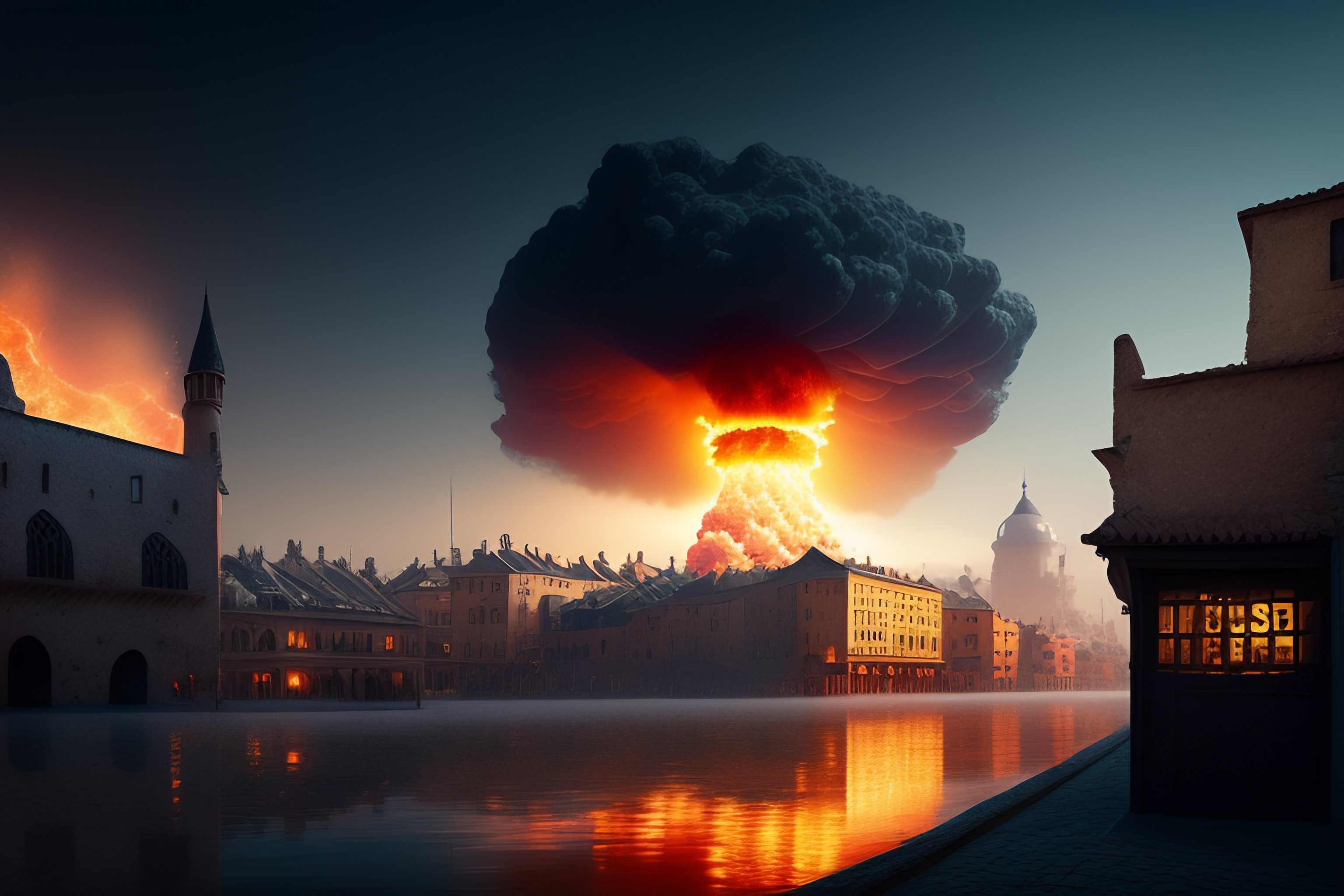 Lexica - Nuclear explosion in medieval city