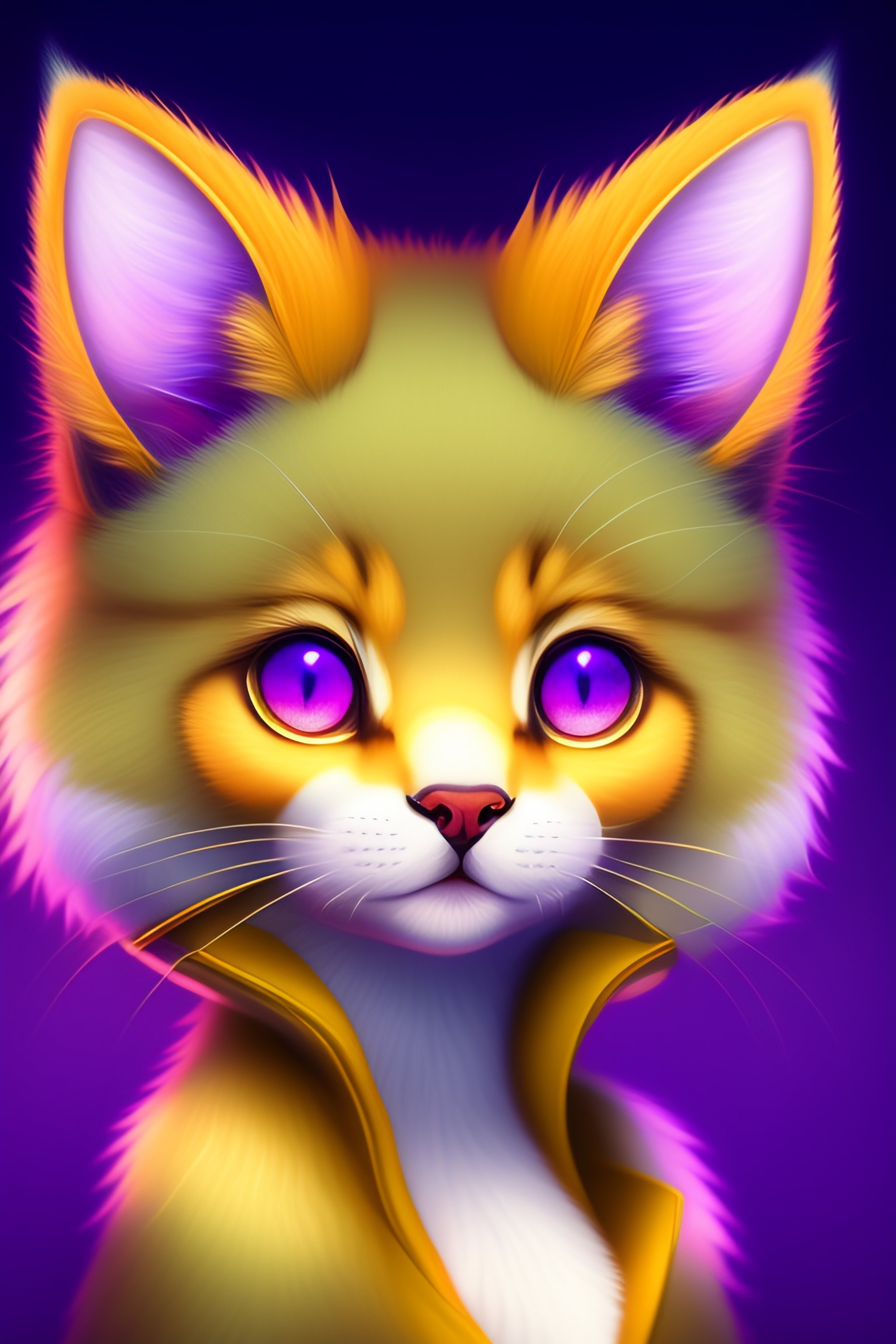 Lexica - A furry with lavender and yellow fur digital art cute anime ...