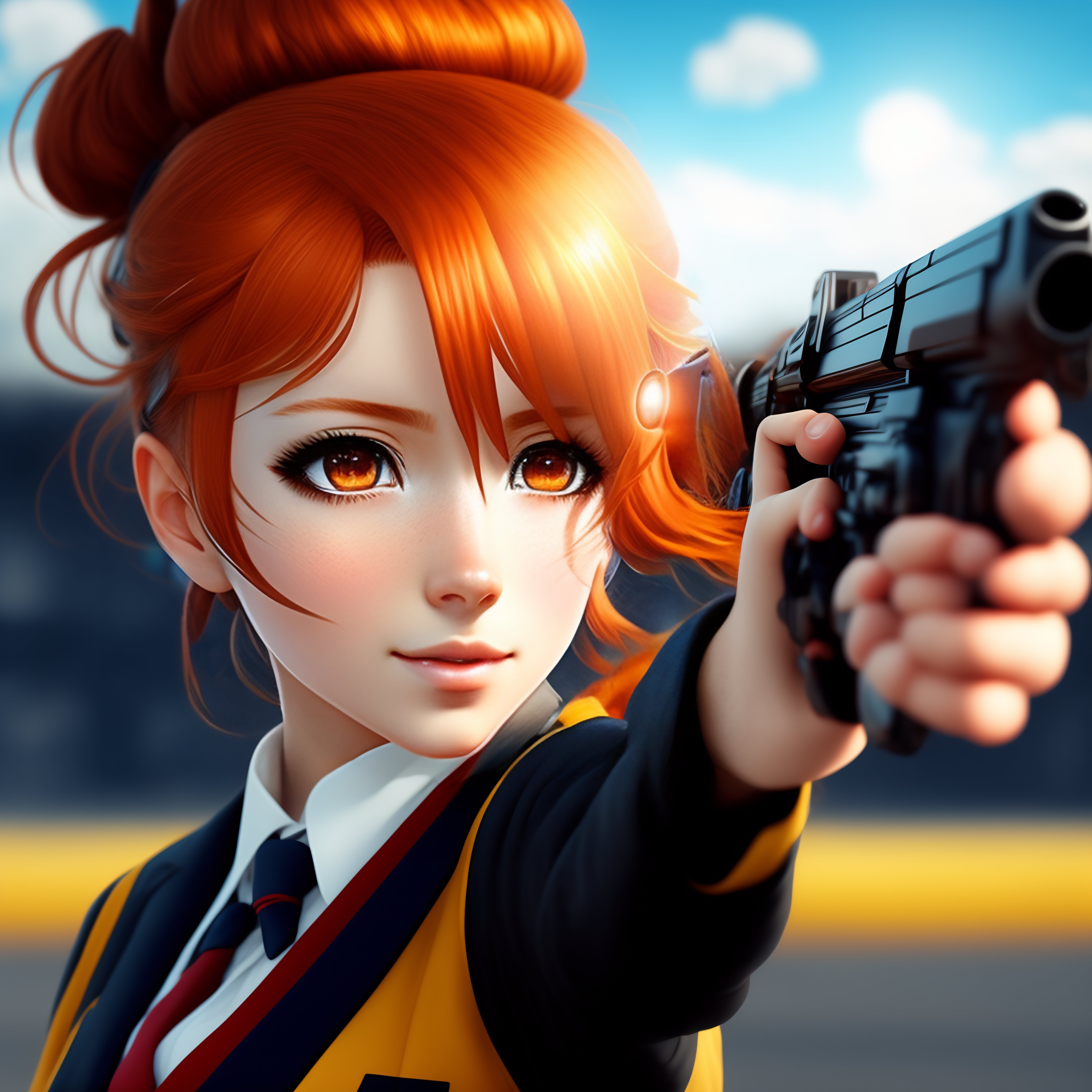 Gun Pointing At You Anime