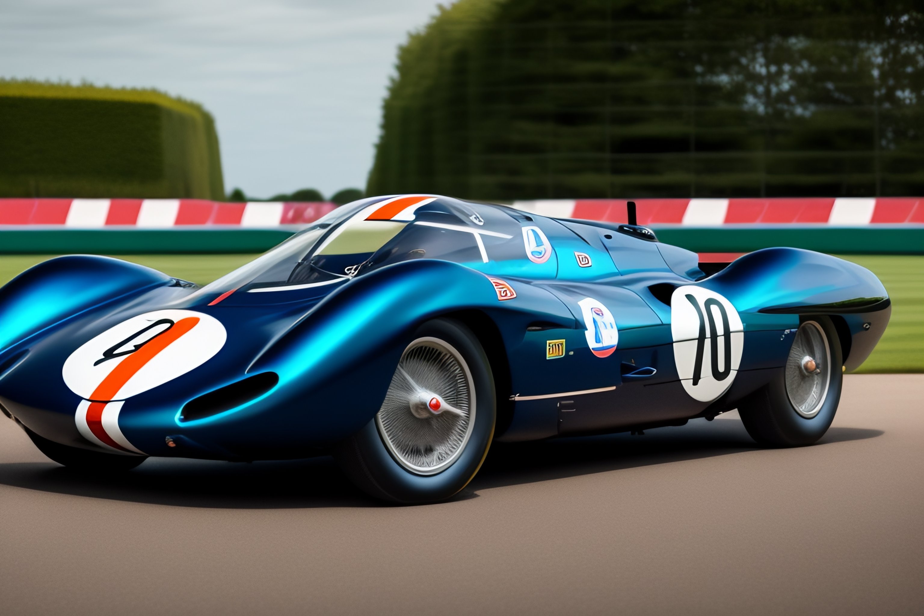 Lexica - Side of a 1966 Bugatti prototype race car at Le Mans