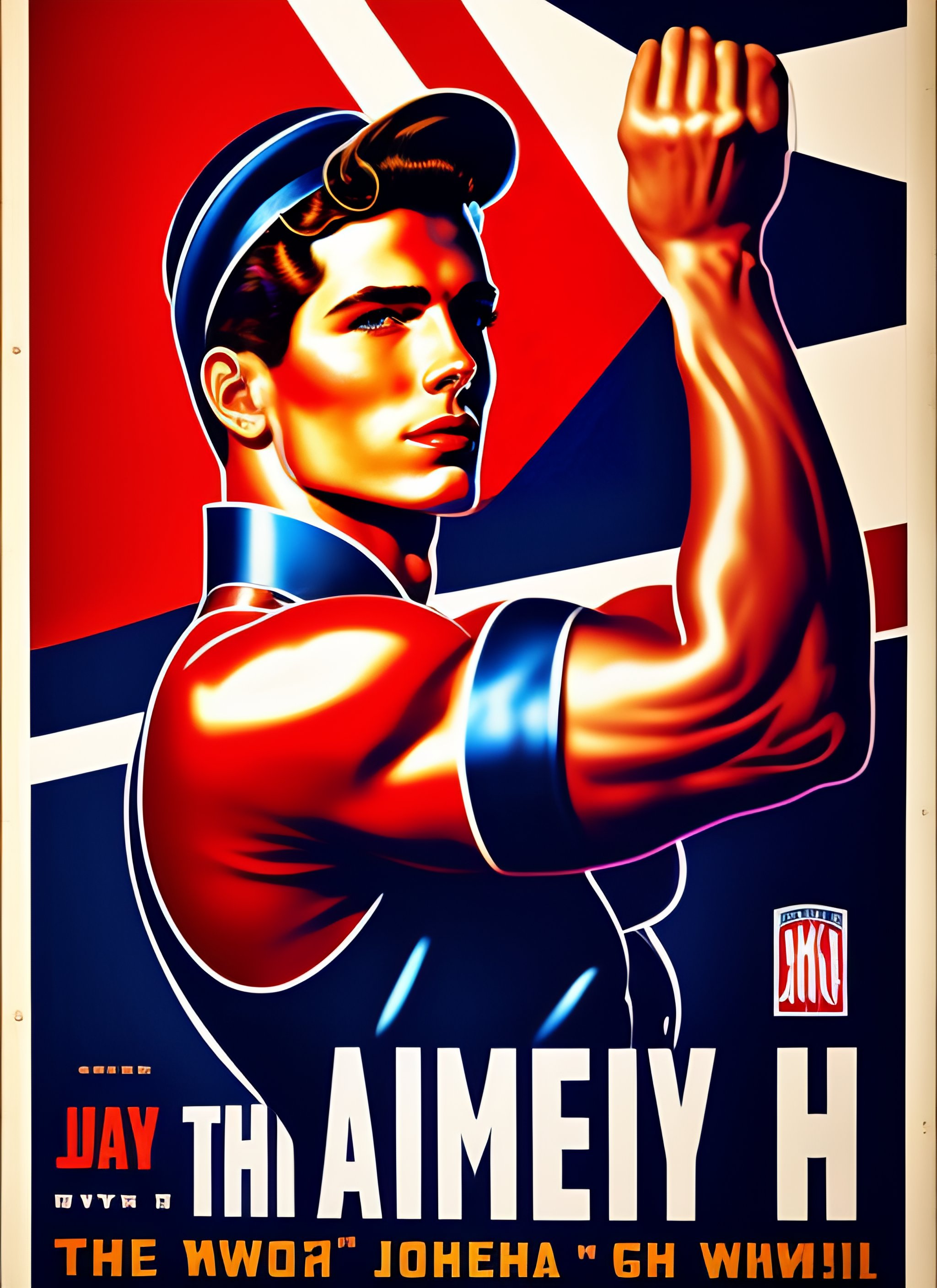 Lexica - A male young man the riveter "We can do it !" poster by John ...