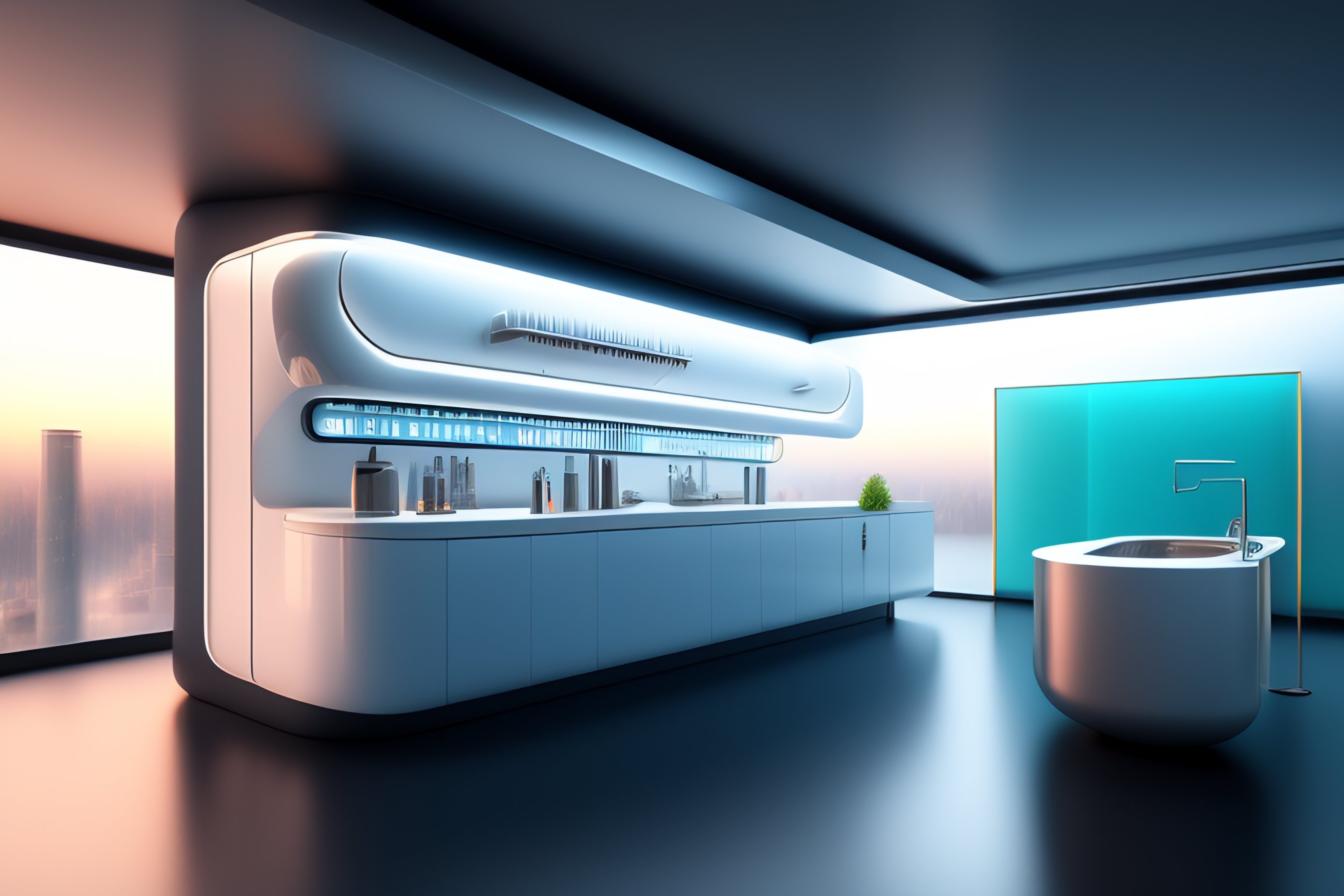 Lexica - Hyper-realistic rendering of a futuristic dental laboratory ...