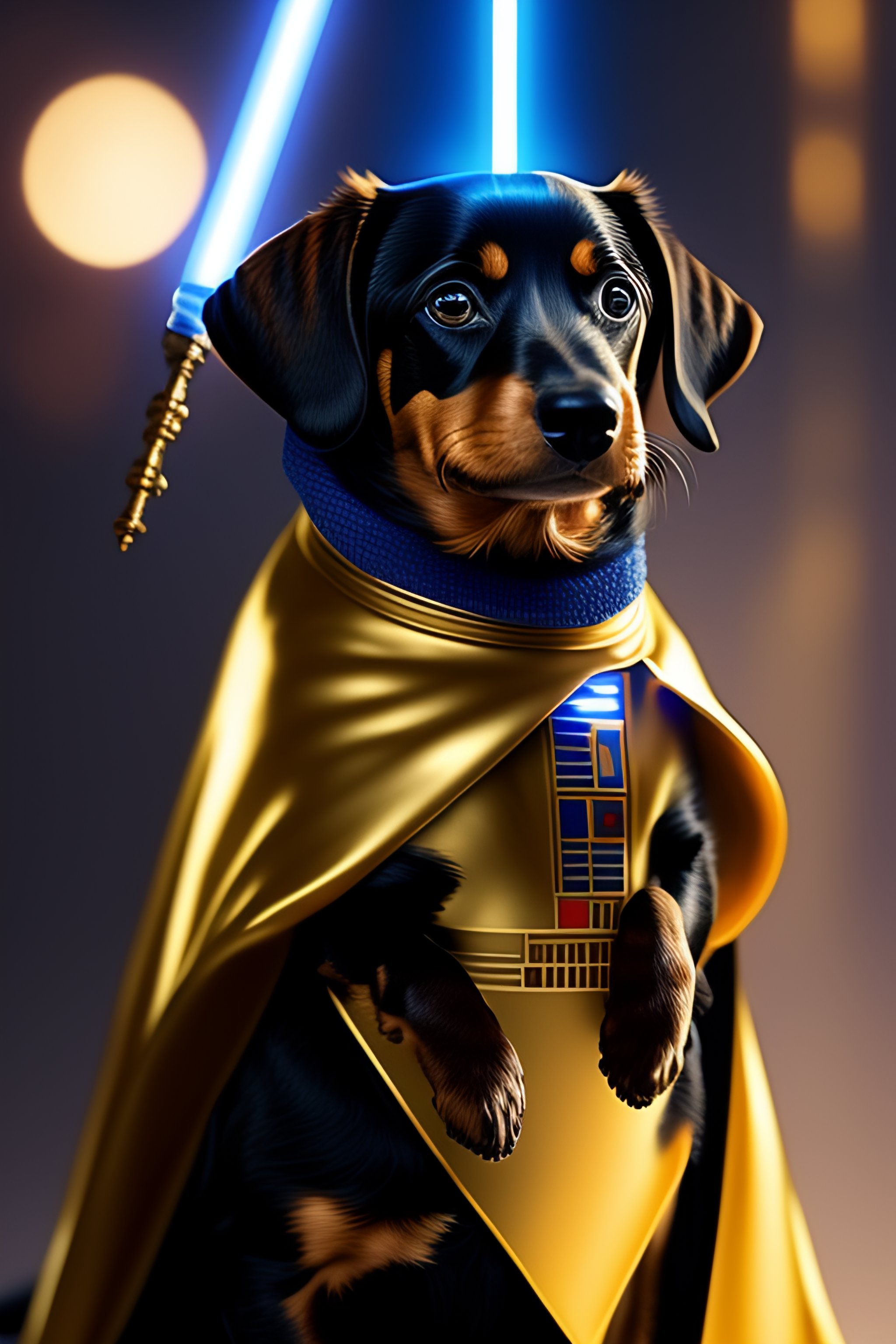 Lexica - Star Wars scene artificial intelligence a small black and ...