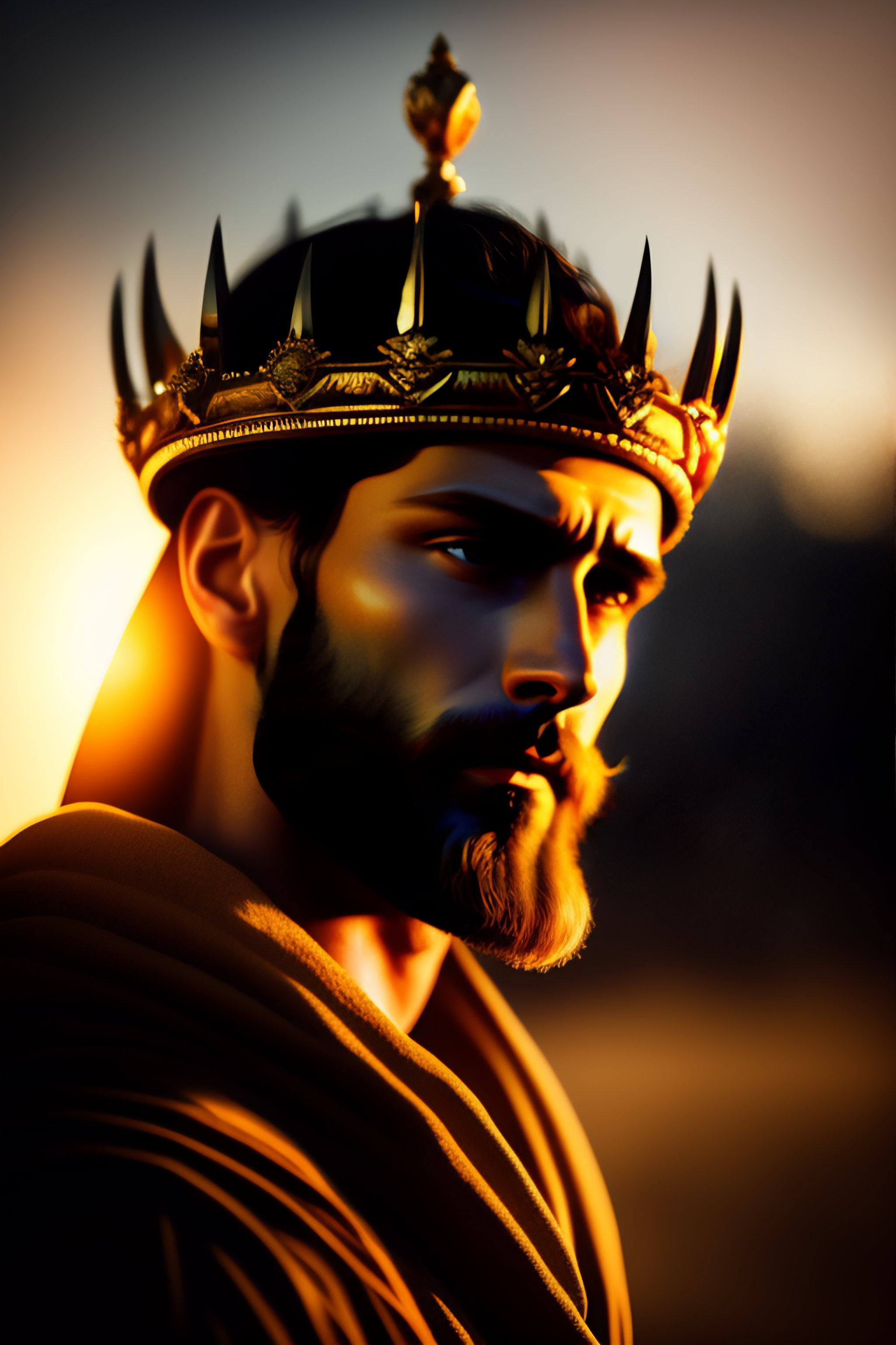 Lexica - Jesus, king, crown of thorns, realistic photography, shining ...