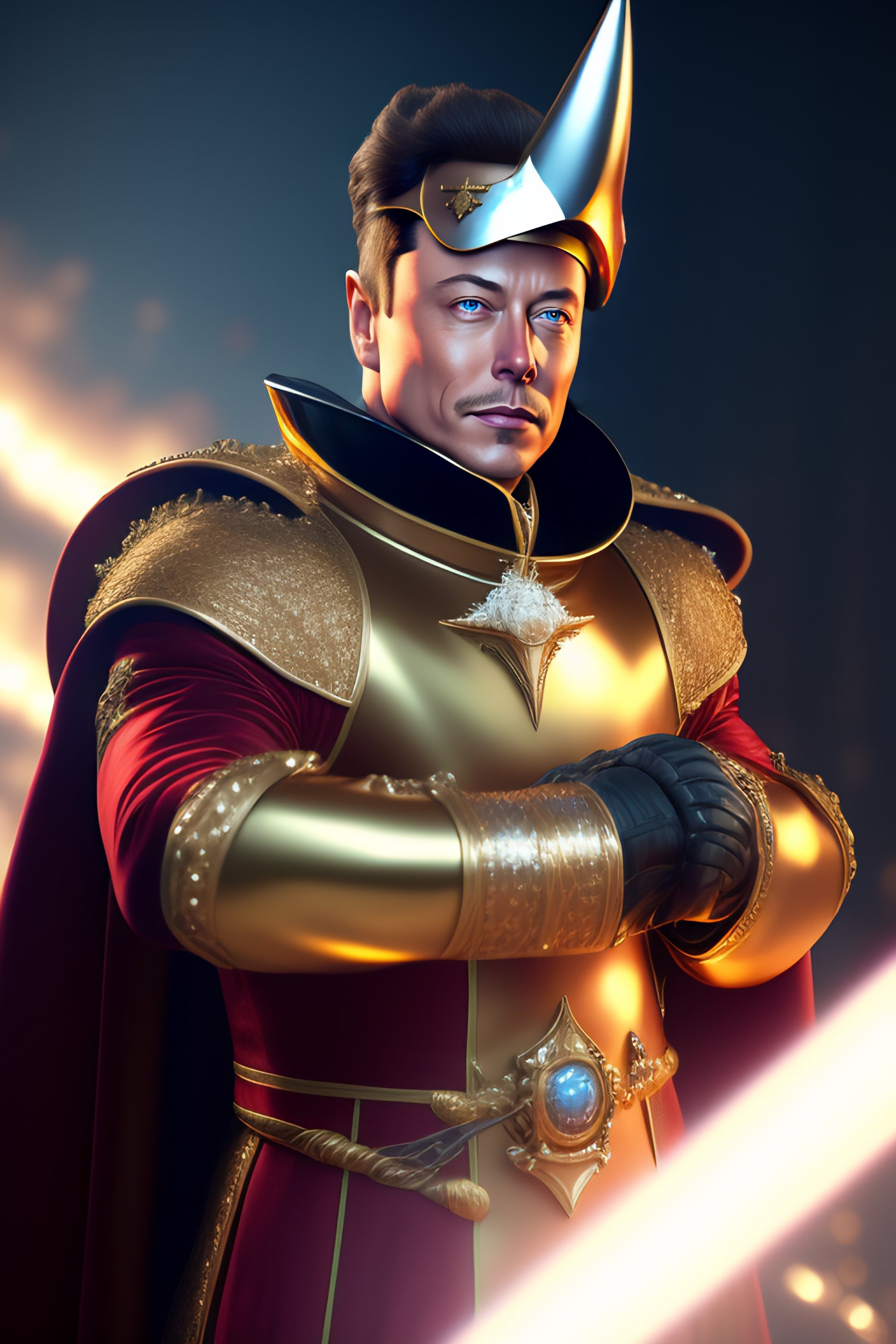 Lexica - Zoomed out. Realistic 3D representation of elon musk wearing a ...