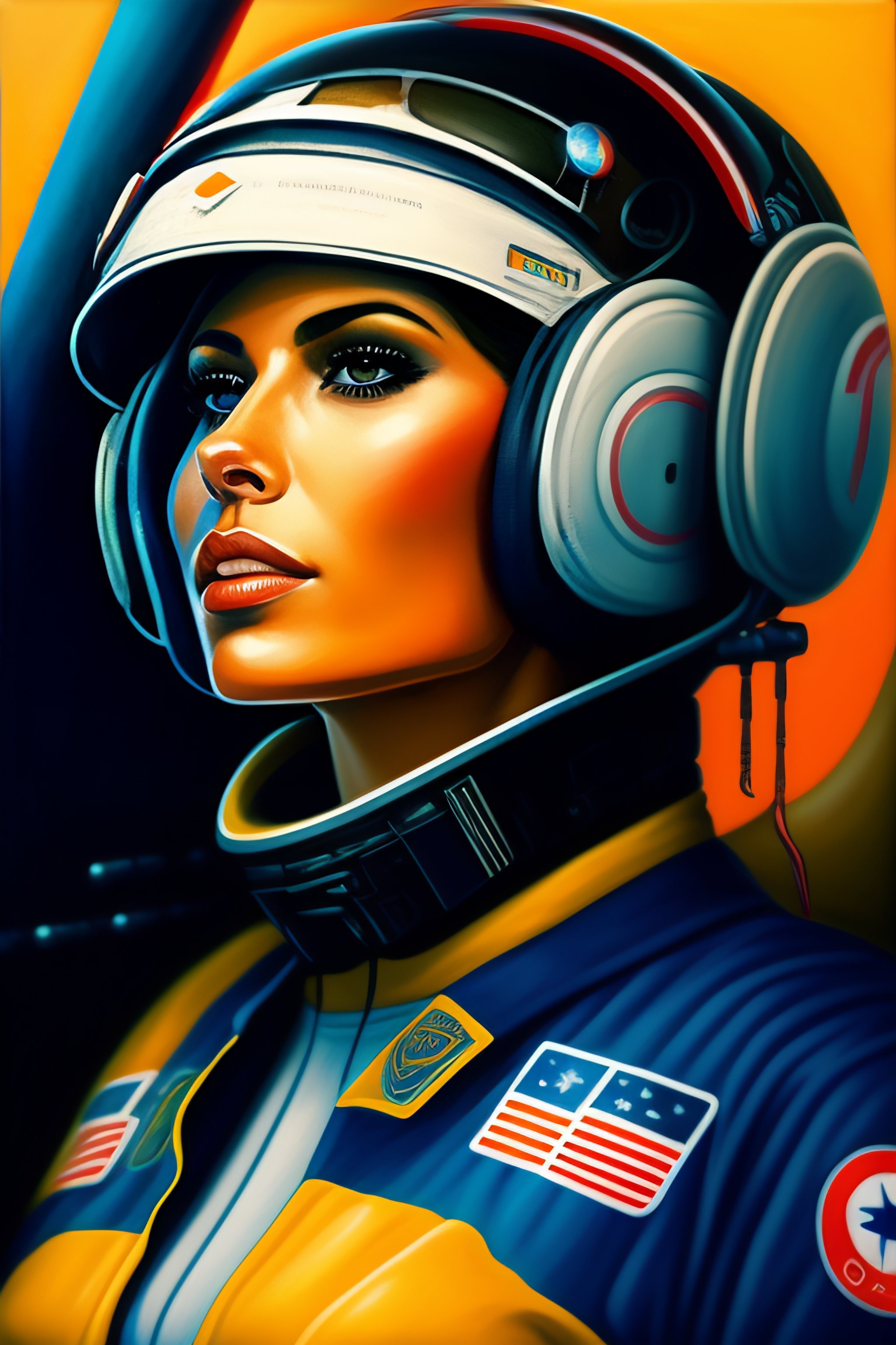Lexica - Cyborg pilot, women,interior cockpit, by tarsila do amaral ...