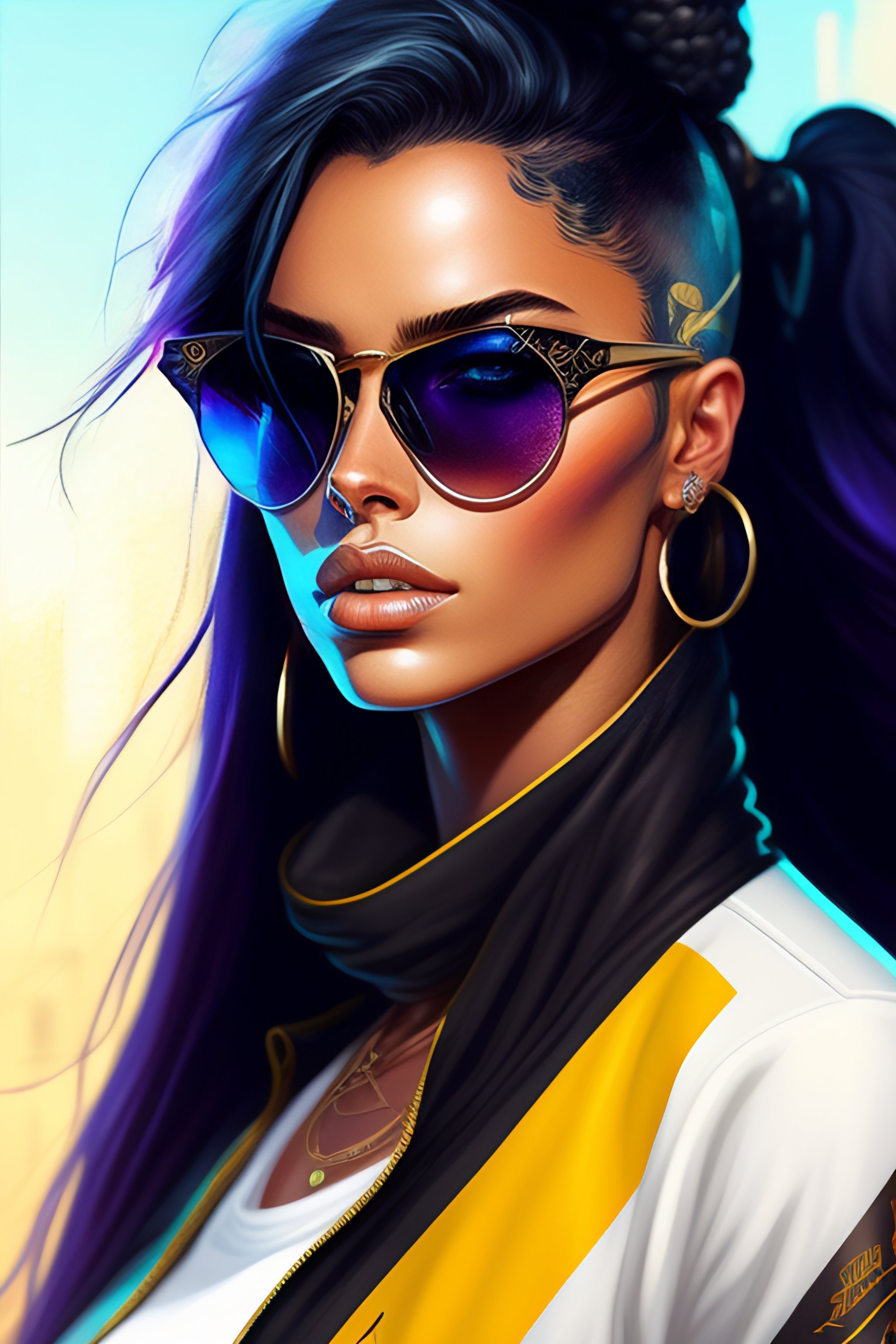 Lexica - Highly detailed portrait of muscular adriana lima emo punk ...