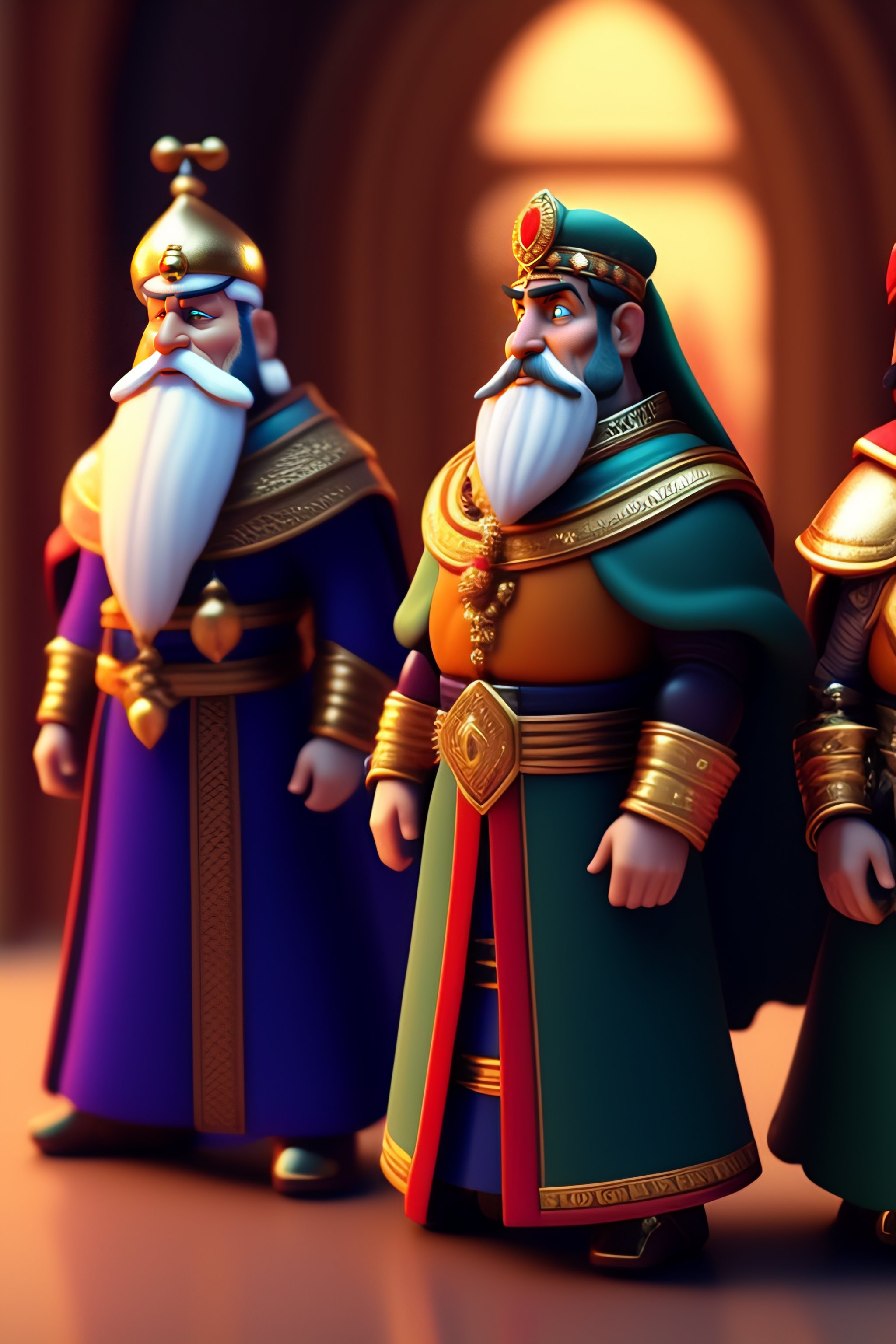 Lexica - The three wise men as cartoon characters, cinematic style ...