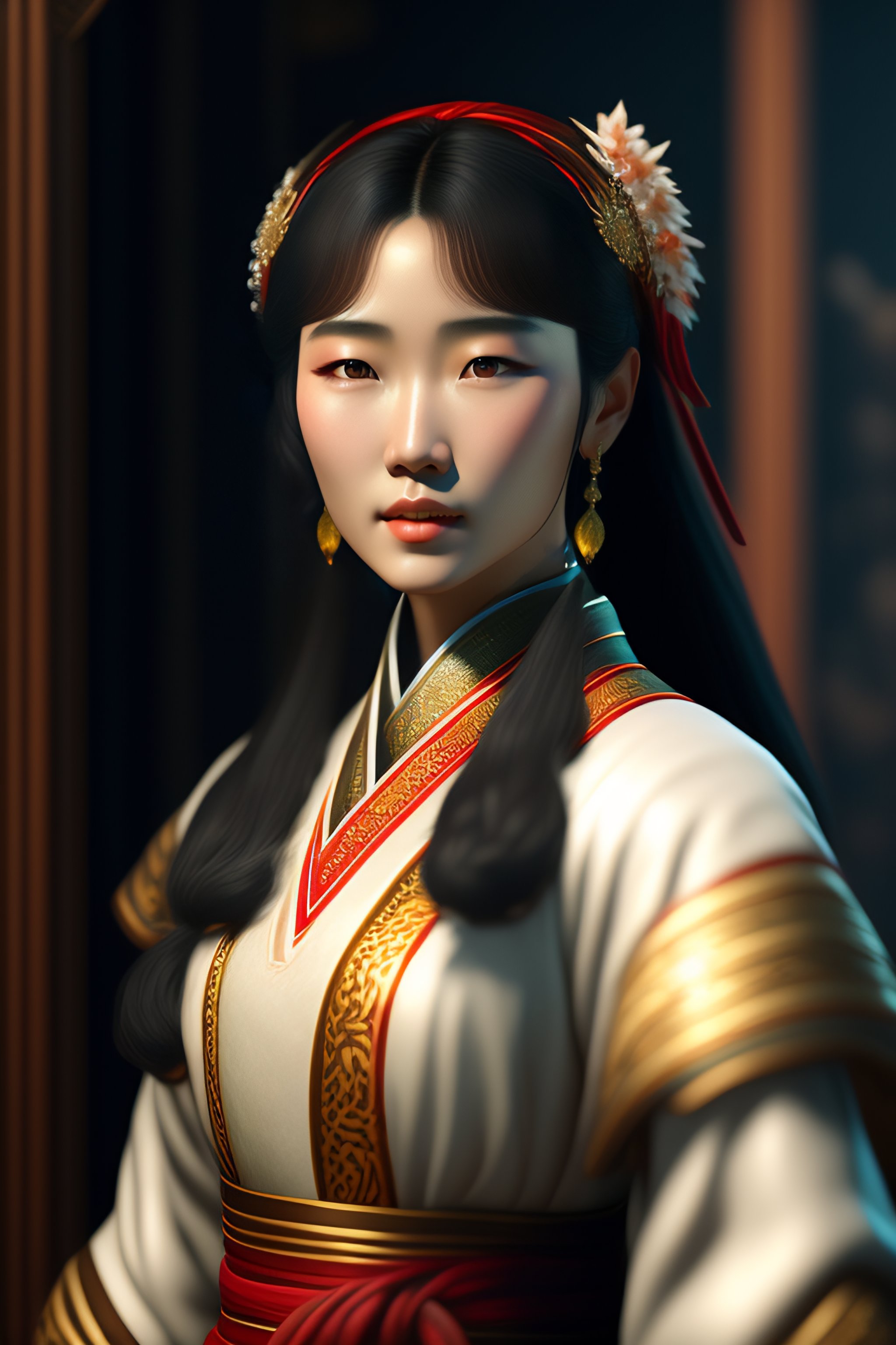 Lexica Traditional Korean Girl Swordsman Realist 8k Detail Fulll Body