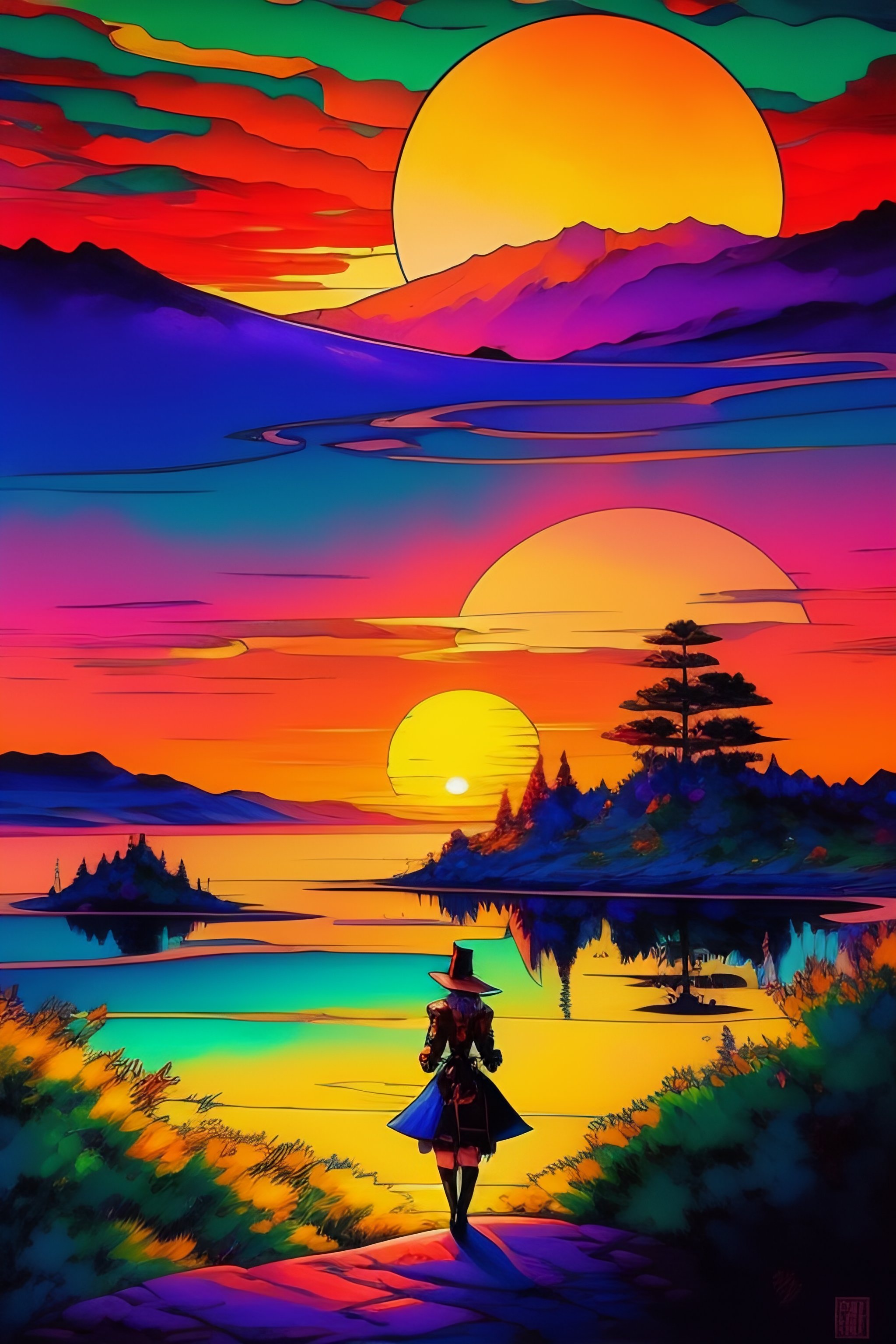 Lexica - Astonishing landscape artwork, Fusion between Cell-shading And ...