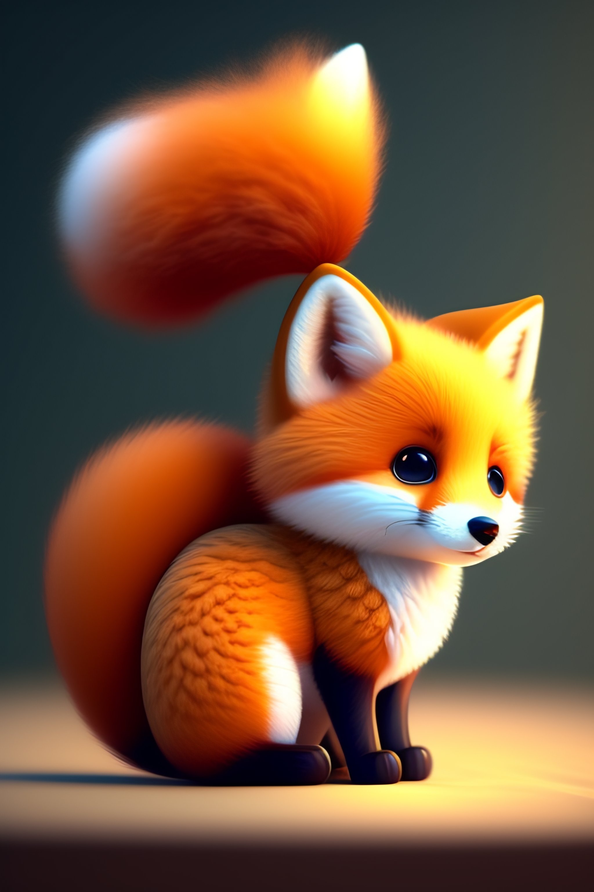 Lexica - Cute and adorable cartoon fluffy baby fox , fantasy, dreamlike ...