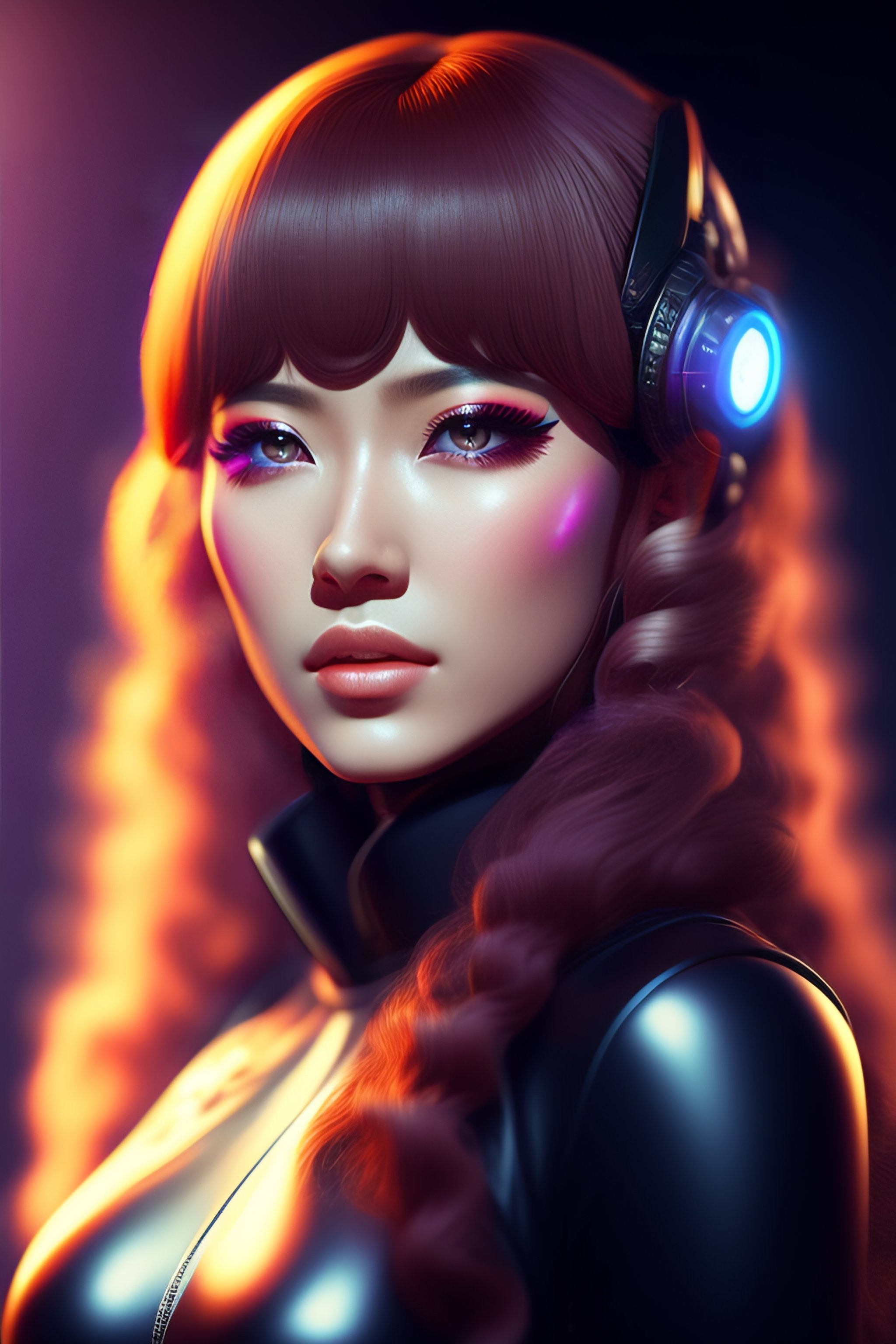 Lexica - A synthetic female vocaloid singer with magic orbs in her eyes ...