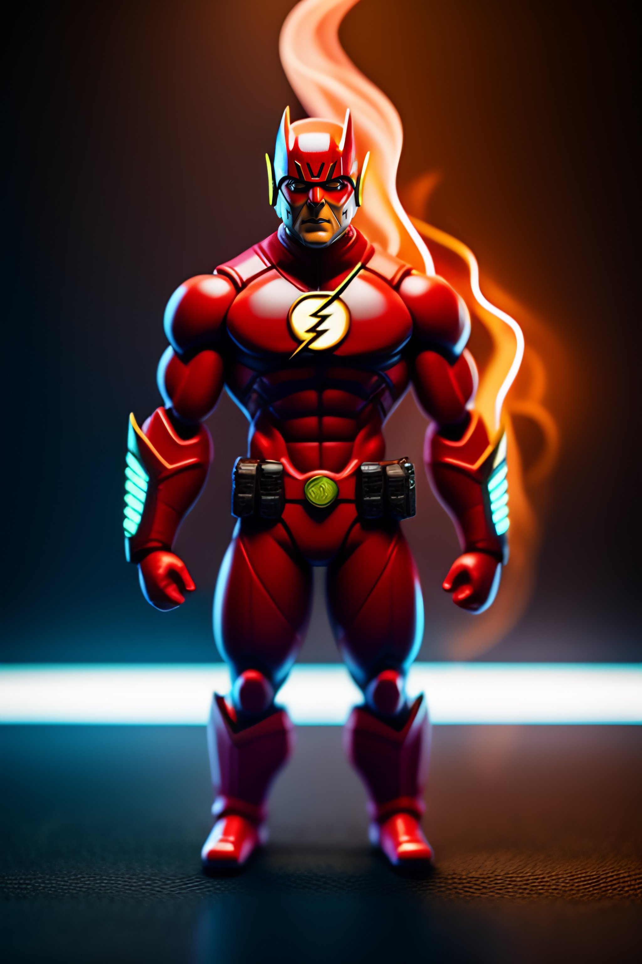 Lexica - Professional photo of a detailed flash action figure, made of ...