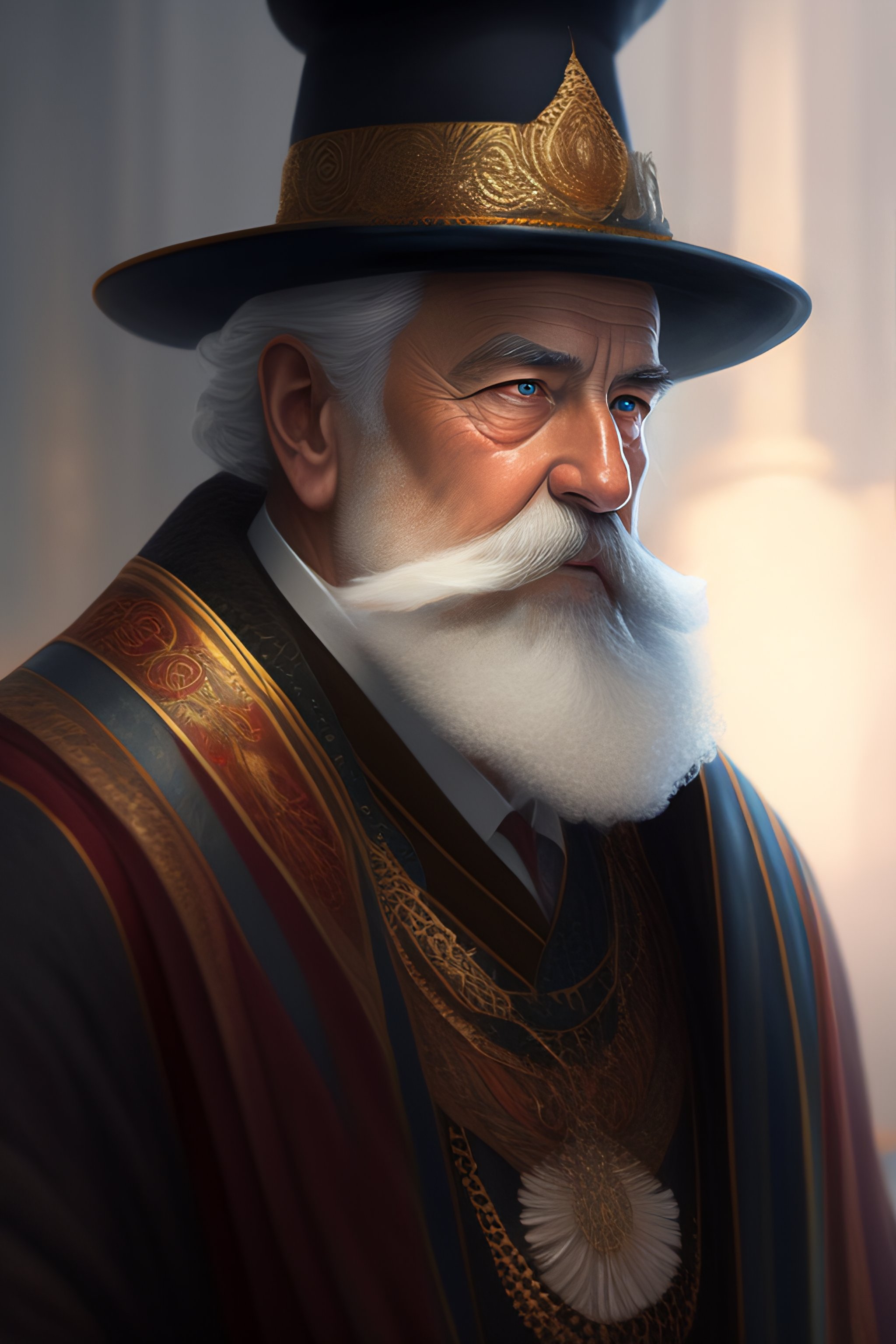 Lexica - Portrait of old male wizard in heightened detail, poised ...
