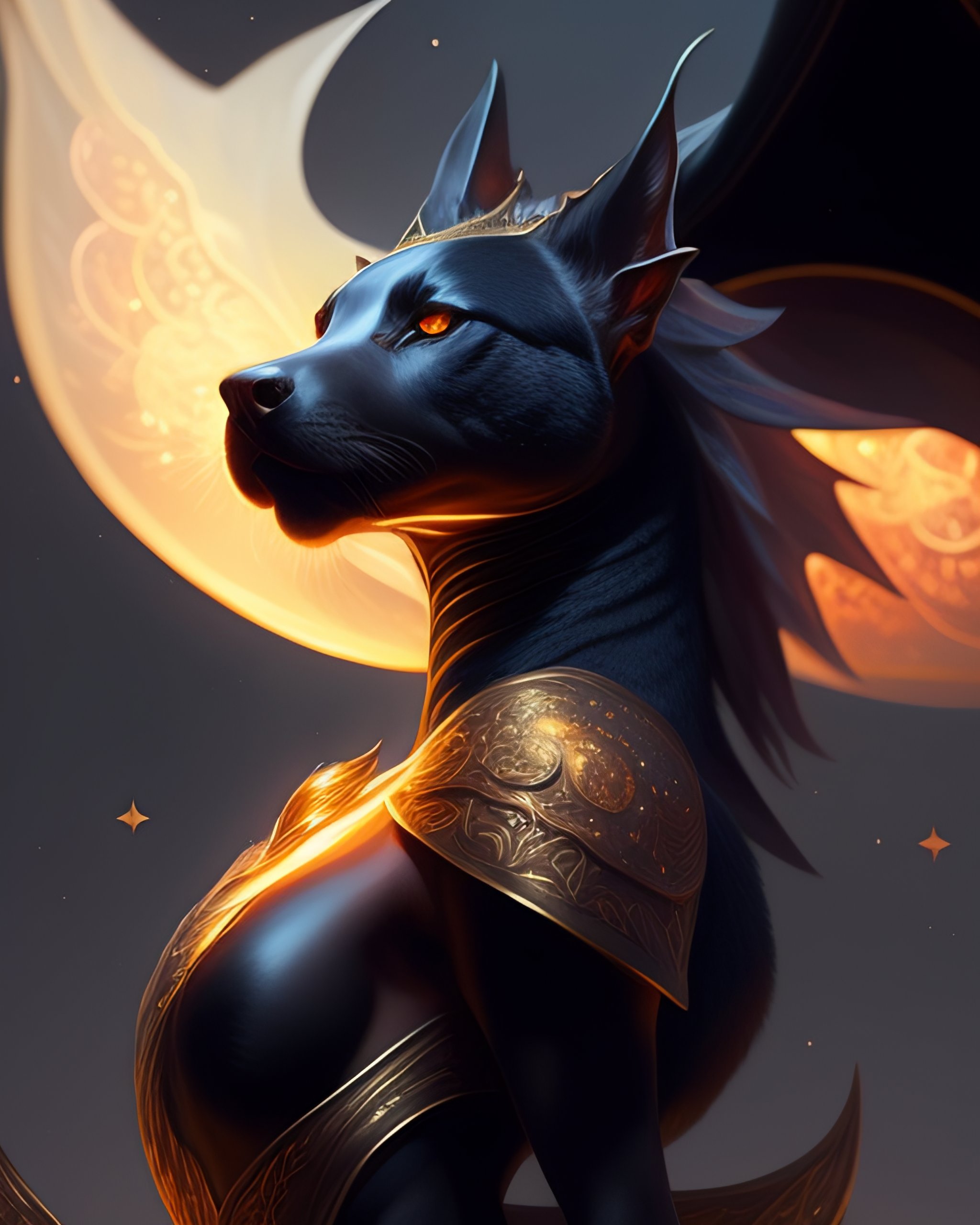 Lexica - Black dragon creature, fire breath, starry sky, highly ...