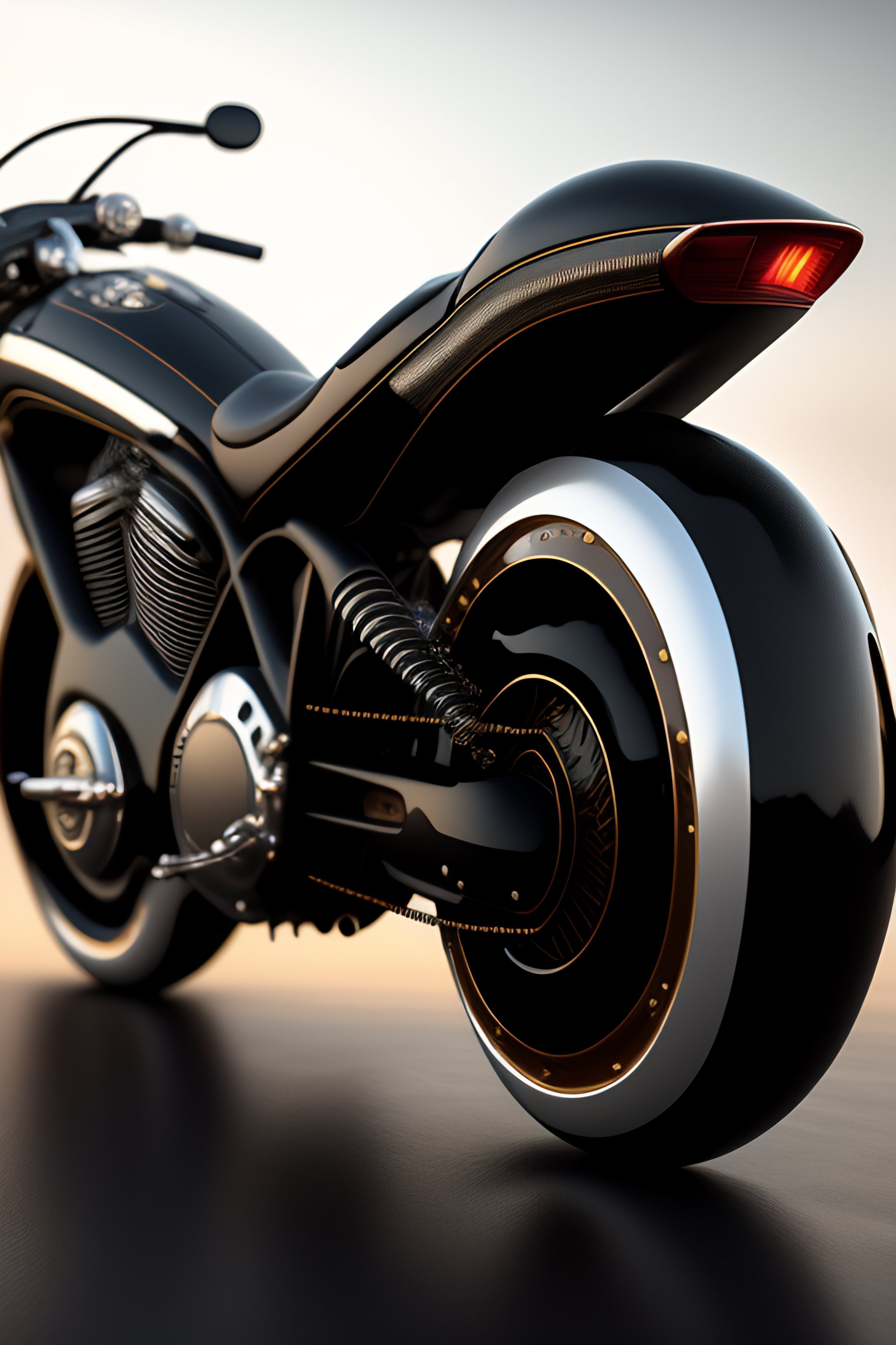 Lexica - Wide shot of a Steampunk carbonfiber white pearl and black ...