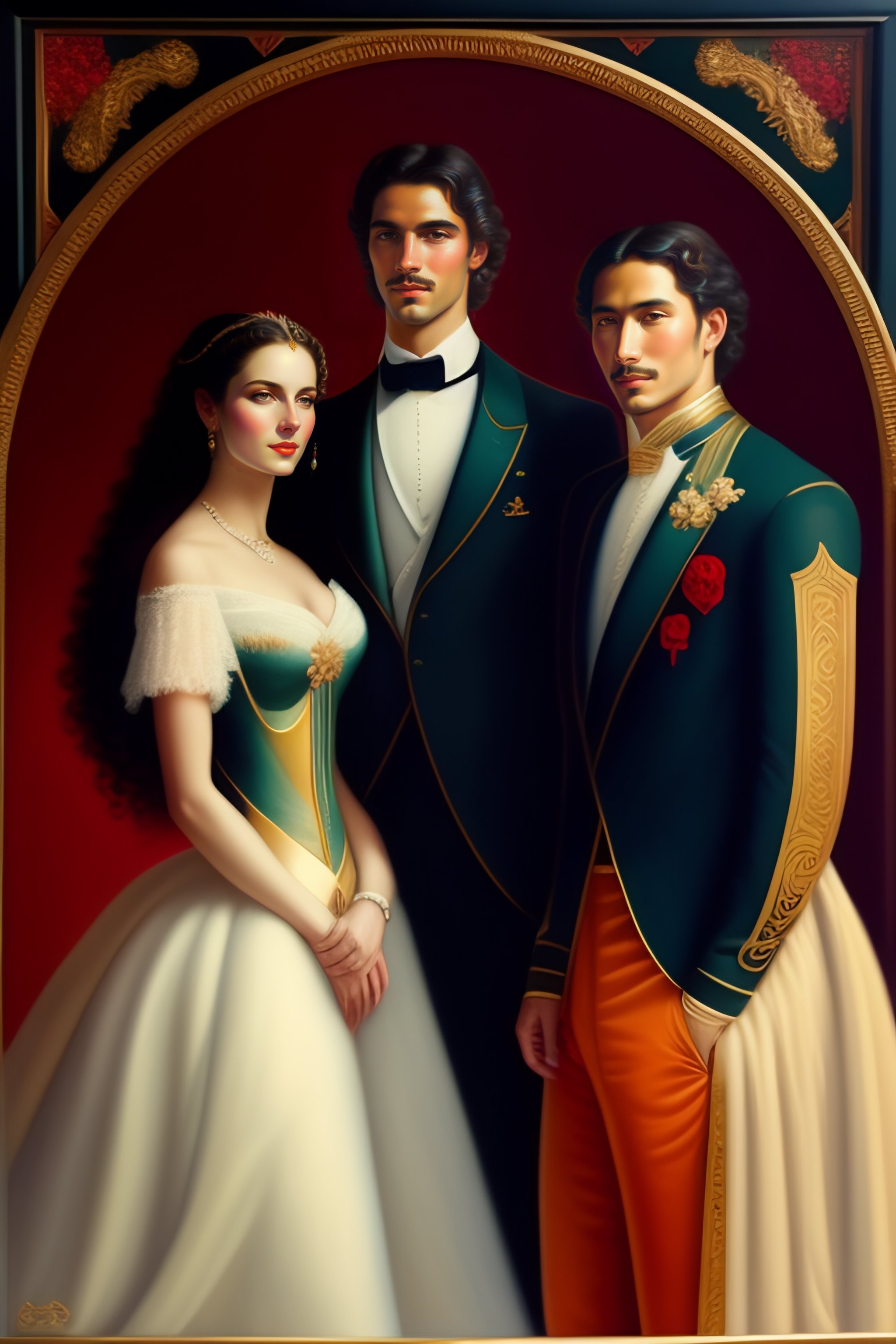 Lexica - The Three Lovers" - In this painting, three people stand ...