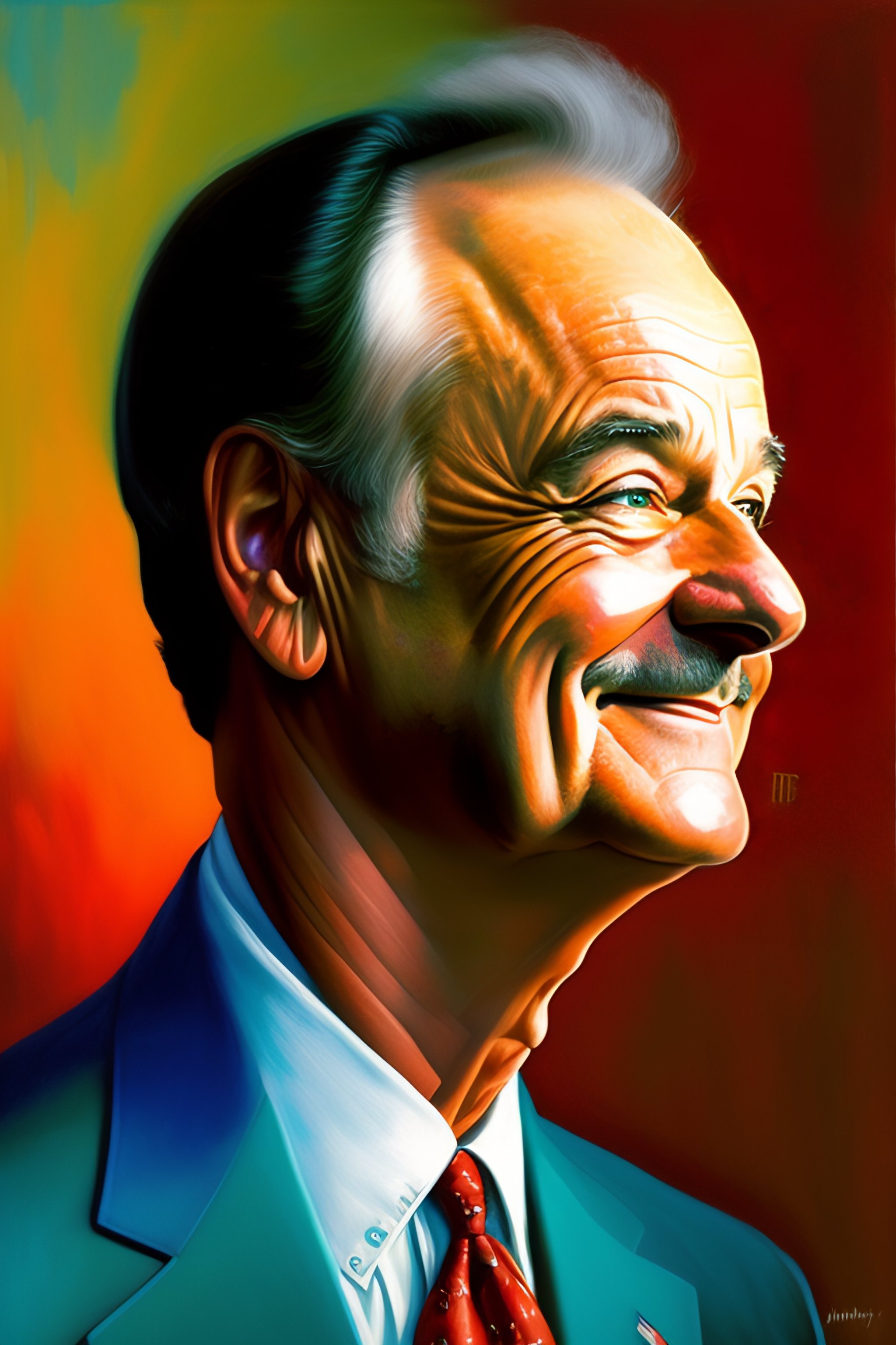 Lexica - Bill murray portrait art by norman rockwell bright colors