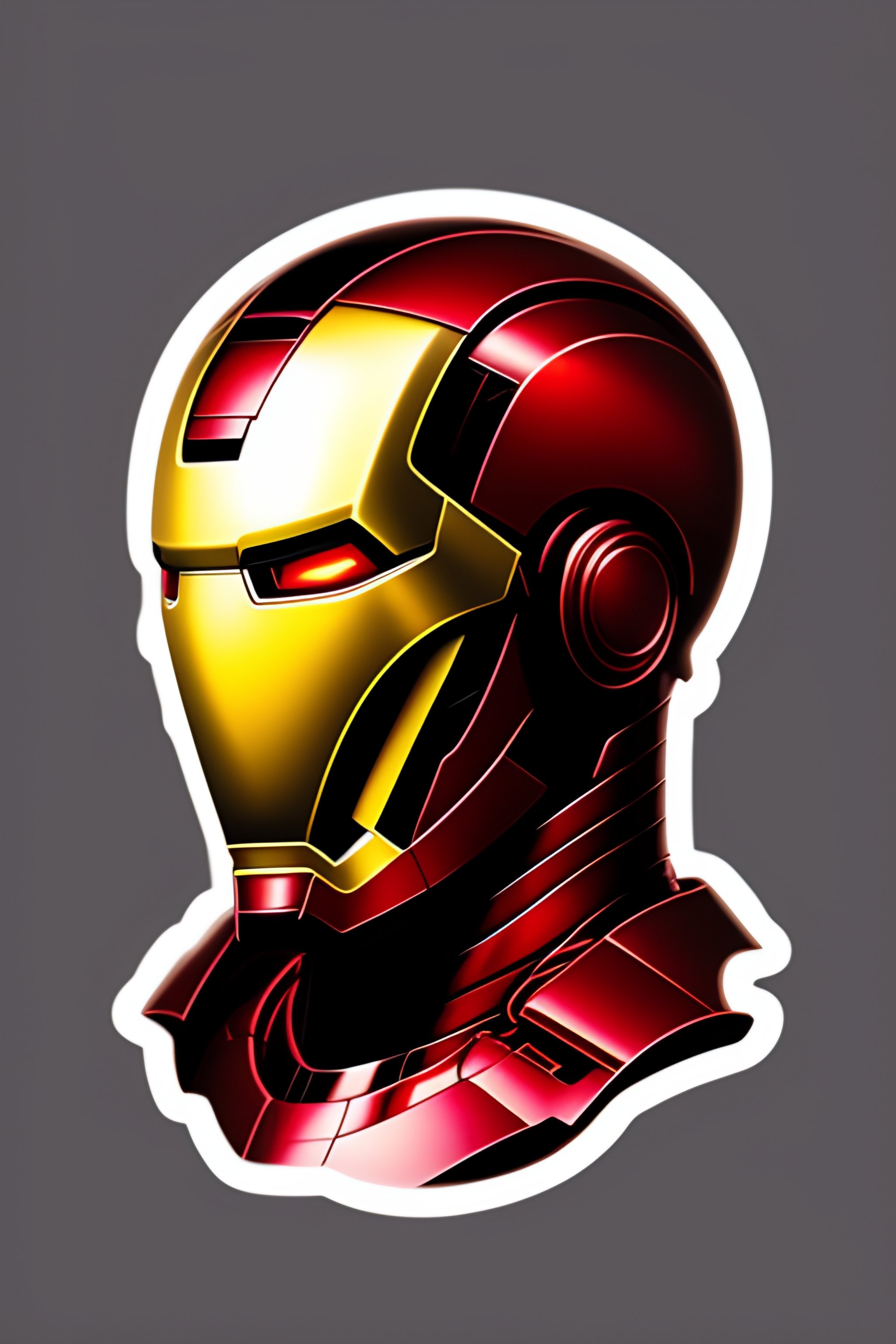 Lexica - T shirt design, Iron man emoji funny face, transparent background