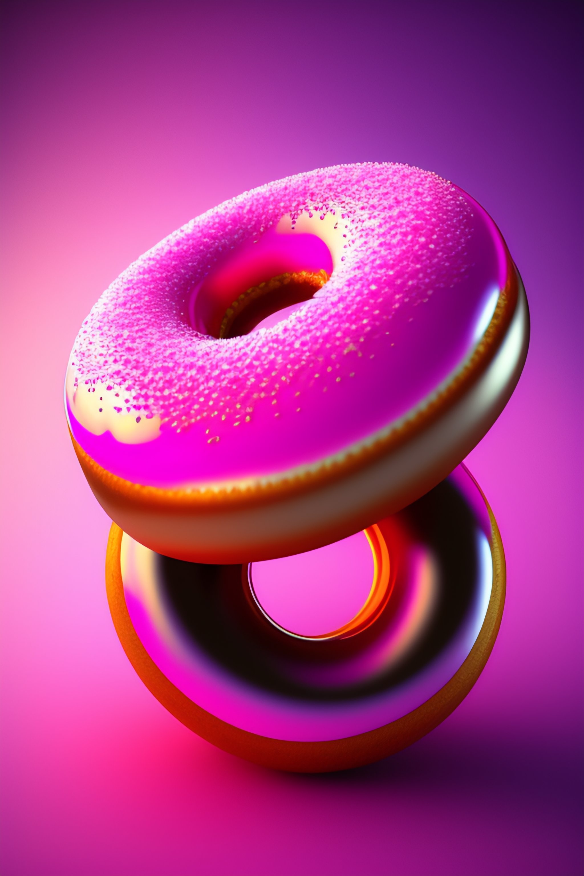 Lexica - 3d donut, realist, pink gradiente background, 4k, explosion ...
