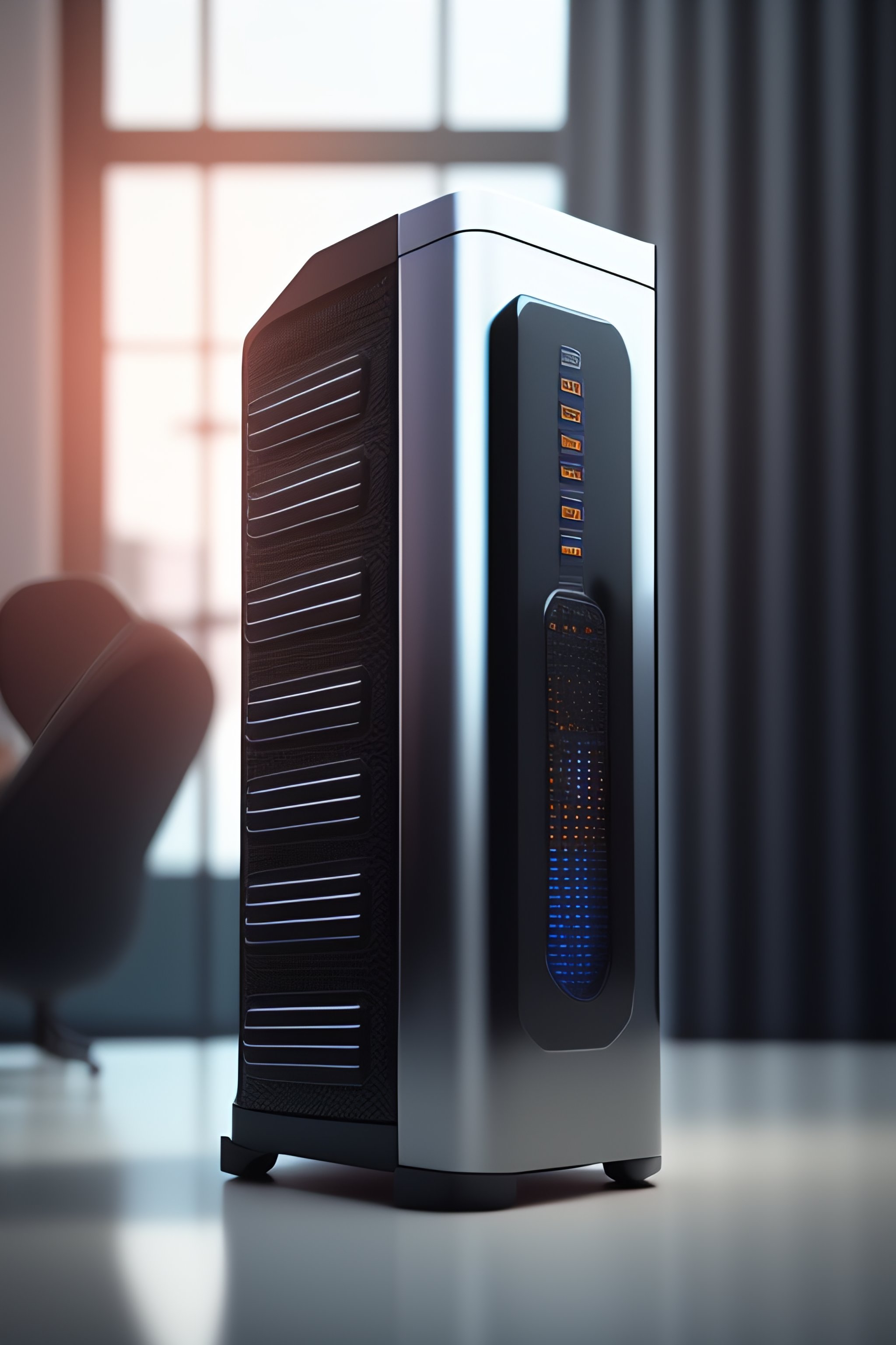 Lexica - A realistic image of an anthropomorphic computer tower ...