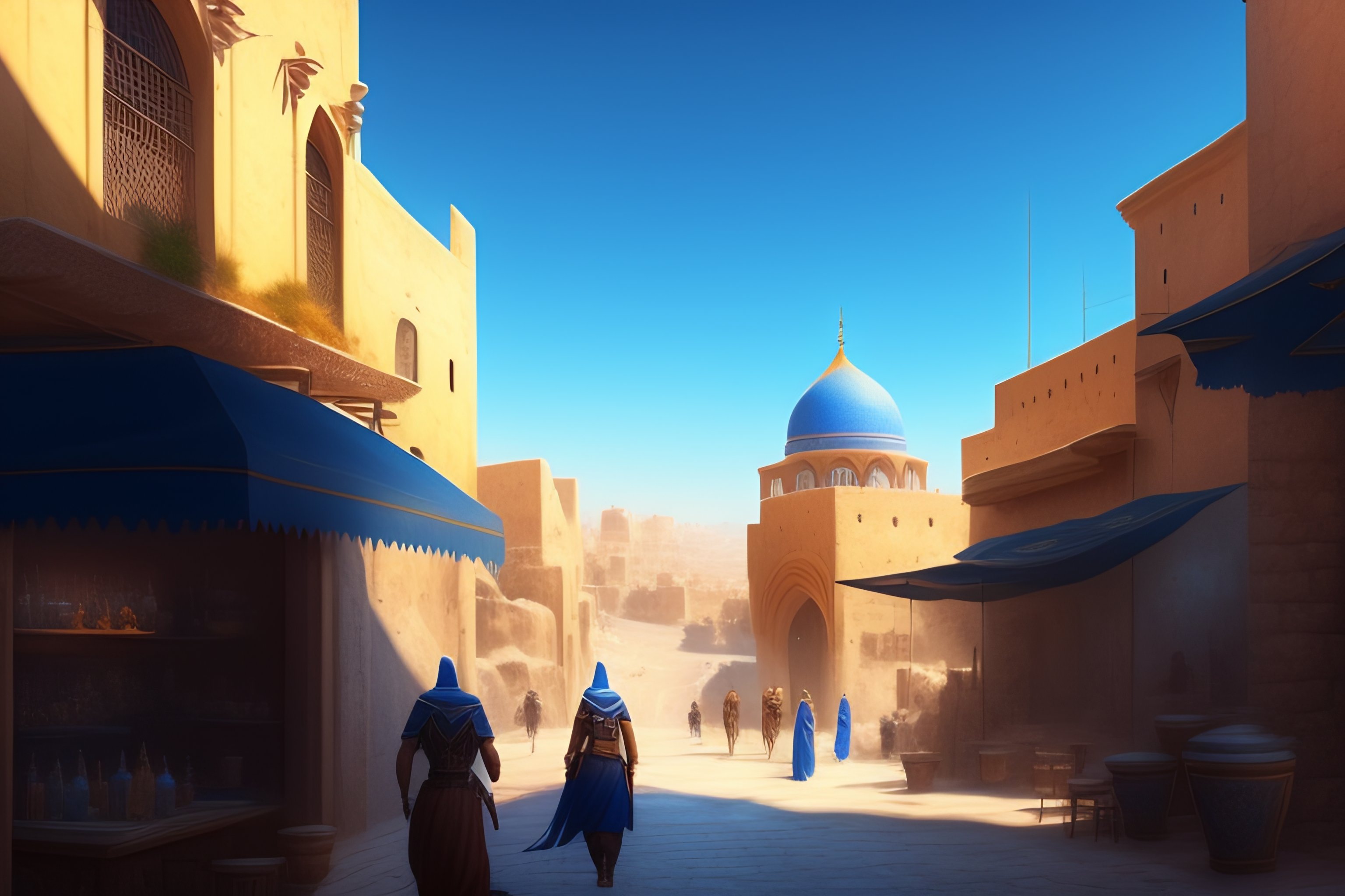 Lexica - Artstation scene, citadel of erbil, old town mardin, kurdistan ...