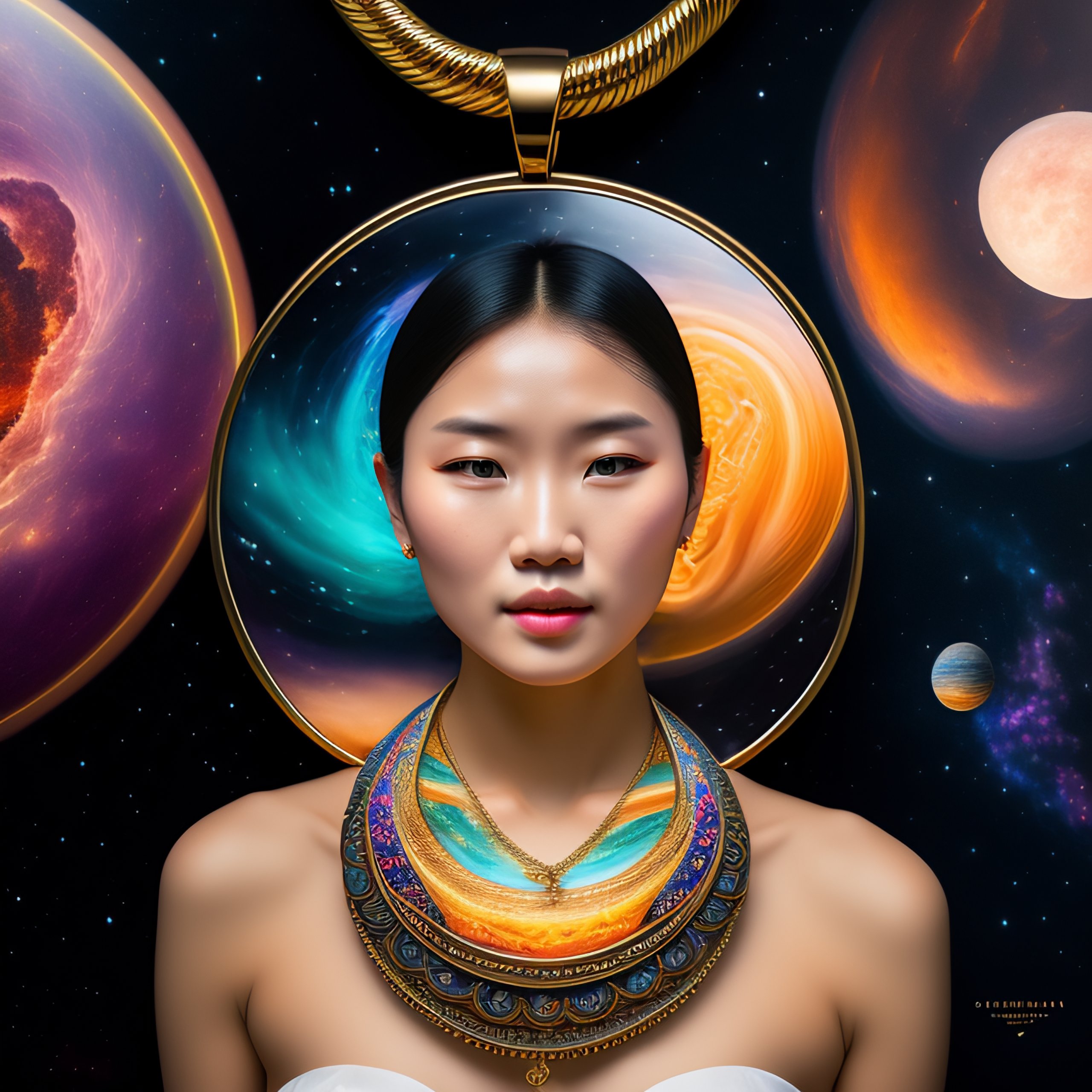 Lexica - Wlop style 18 years old girl beach, wearing a cosmic fabric ...