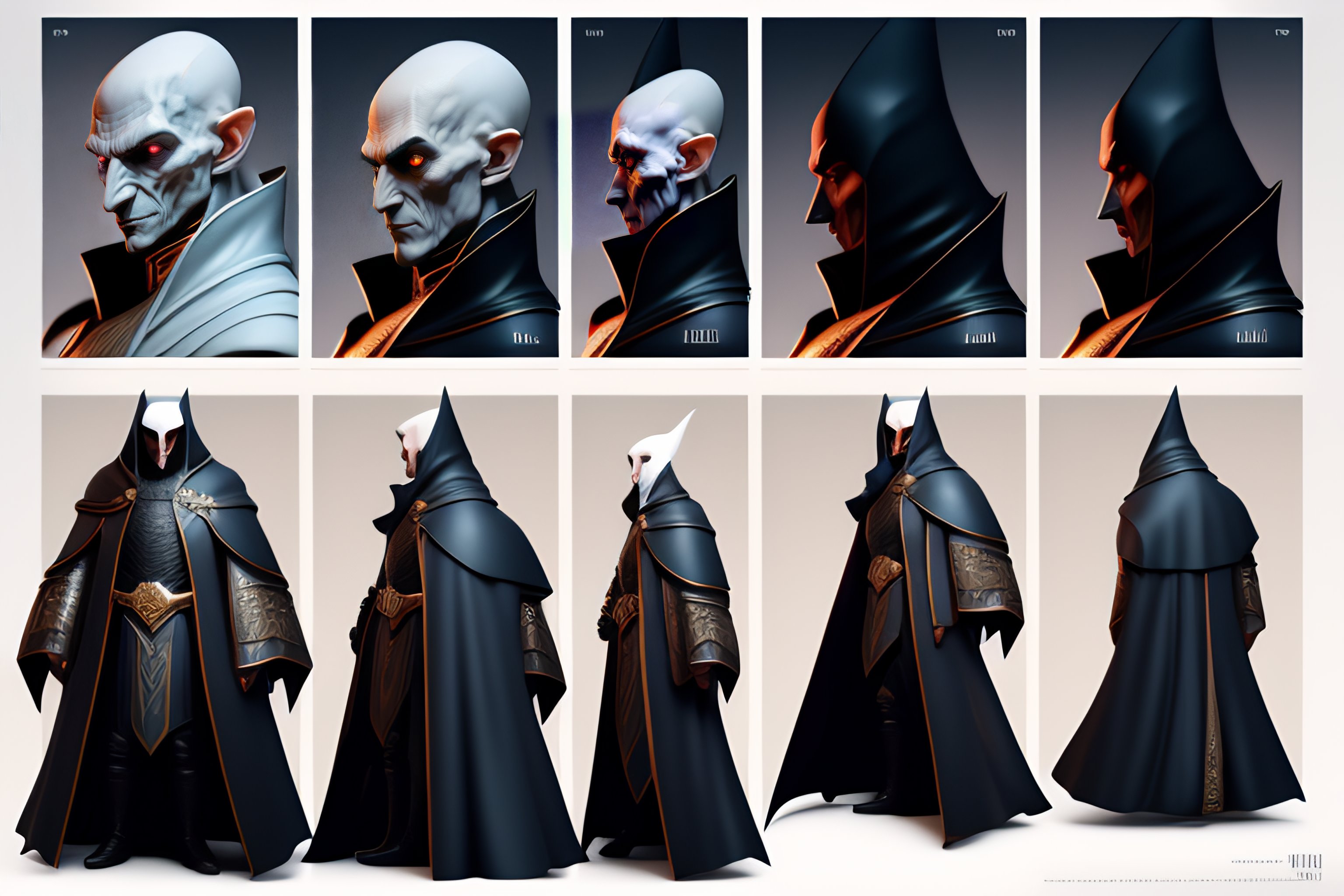 Lexica - Nosferatu, character sheet, concept design, contrast, hot toys ...