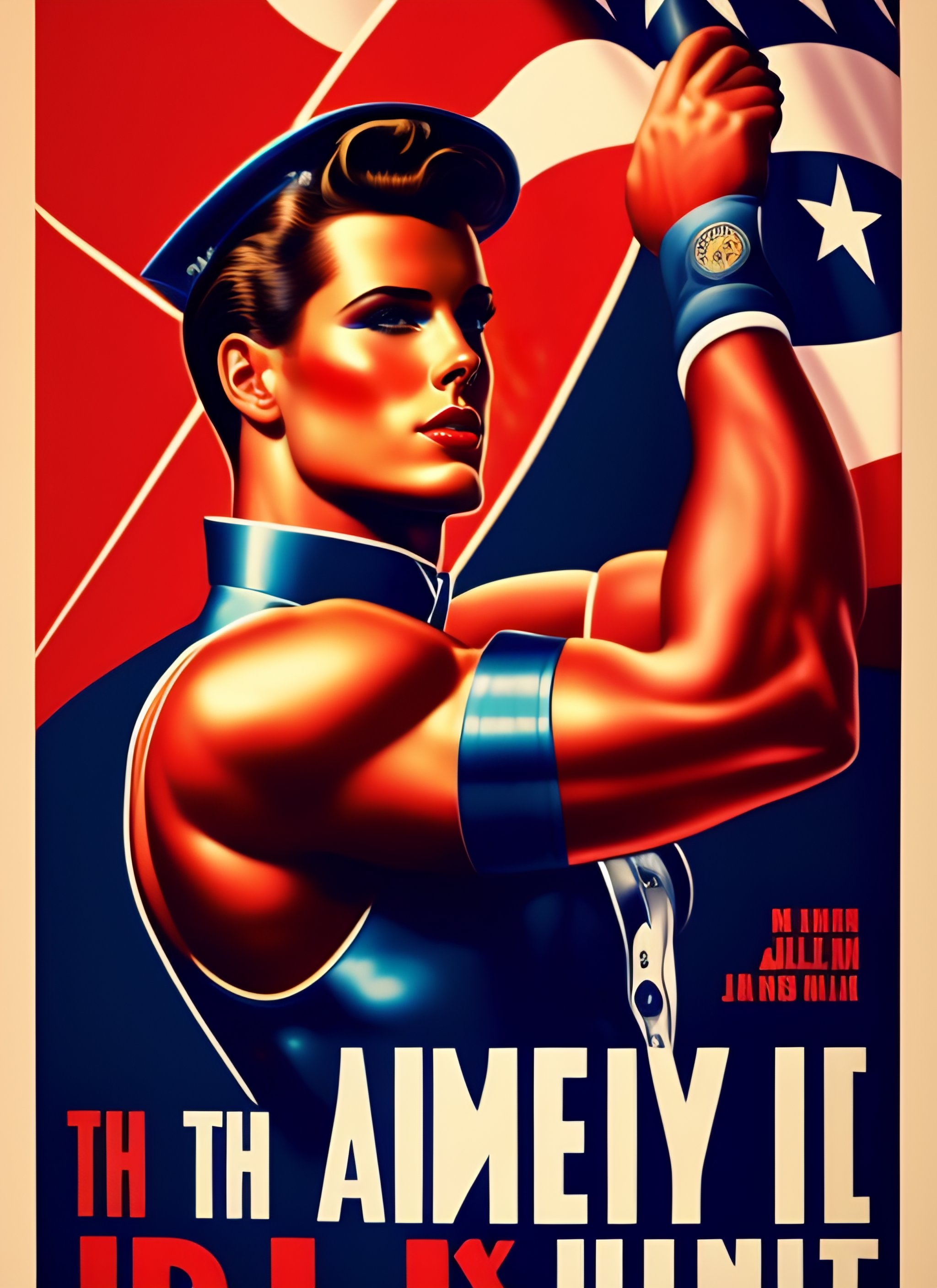 Lexica - A male young man the riveter "We can do it !" poster by John ...