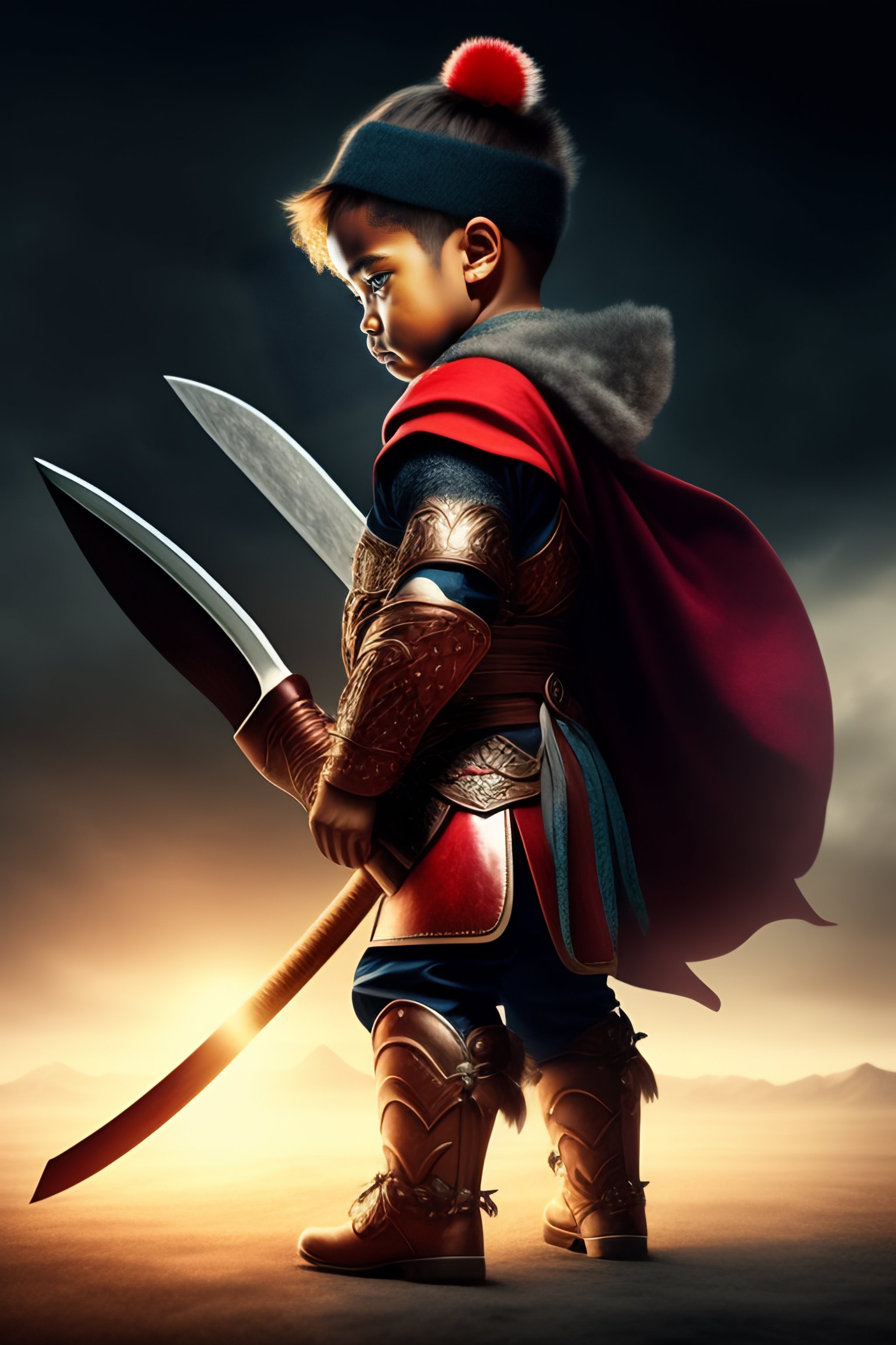 Lexica - Young warrior with a large two-handed axe.
