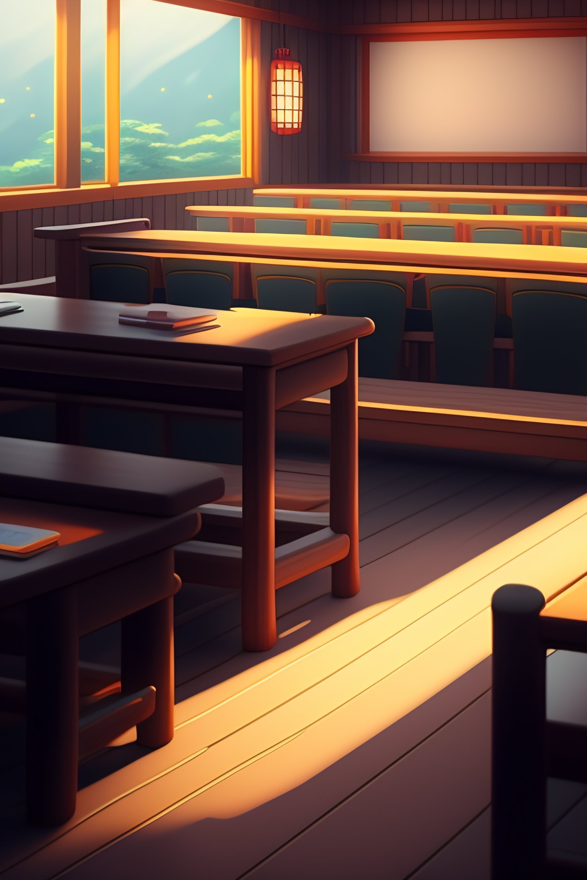 Lexica - Japanese classroom ,artstation, ghibli studio,4k, sharp, anime ...