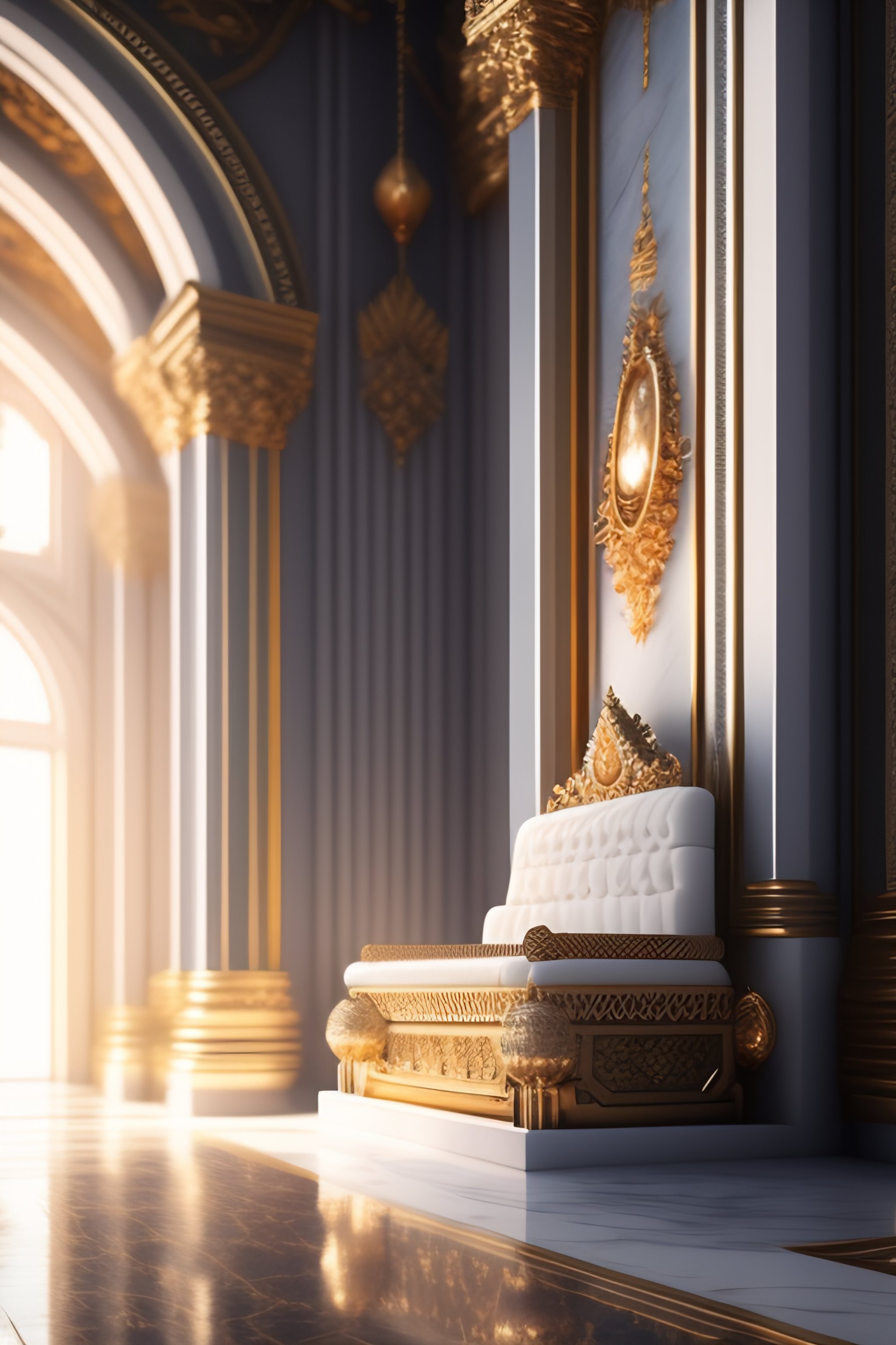 Lexica - Wide angle shot of Beautiful fantasy throne room made from ...