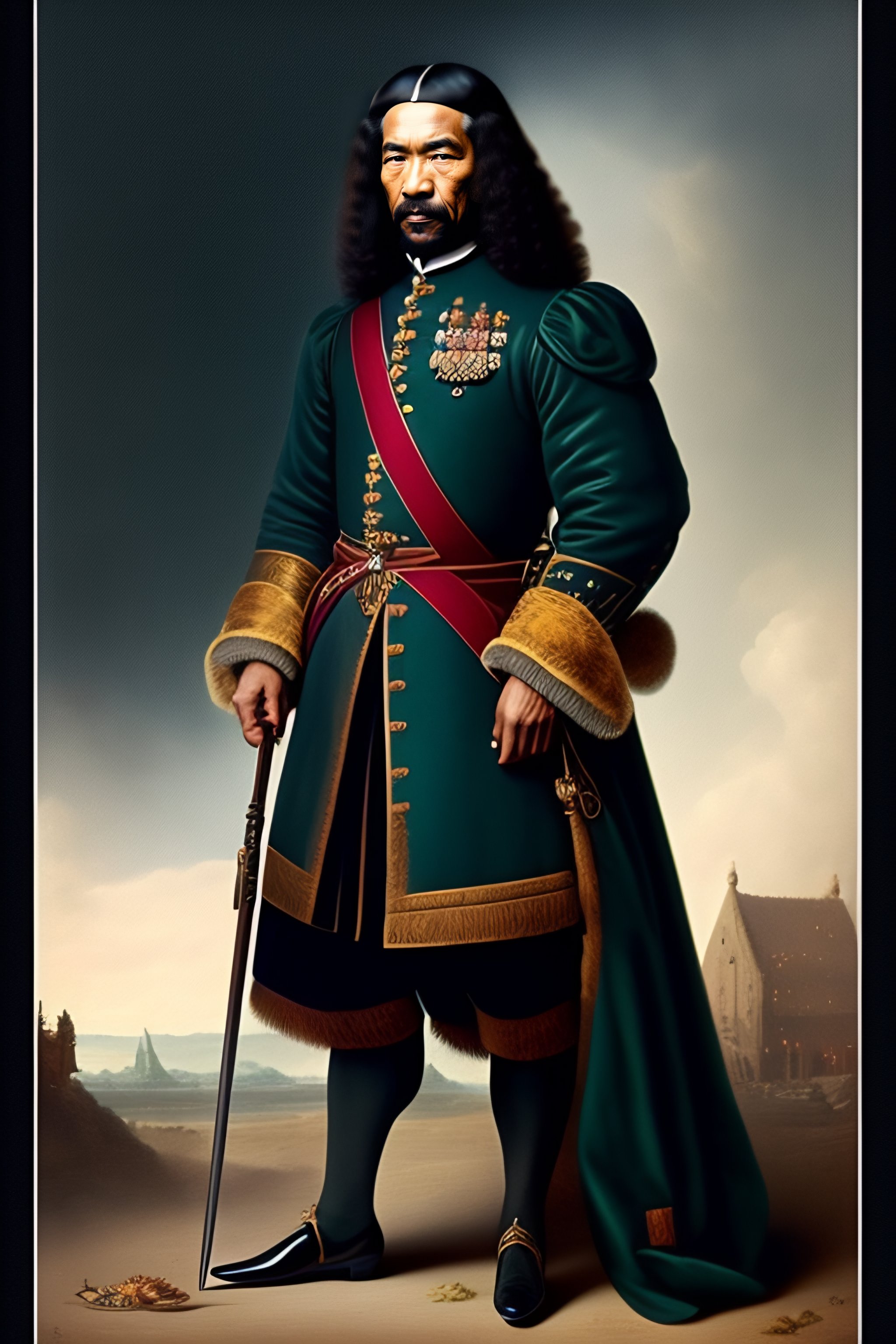 Lexica - A picture of a 50-years old solider from the year of 1677