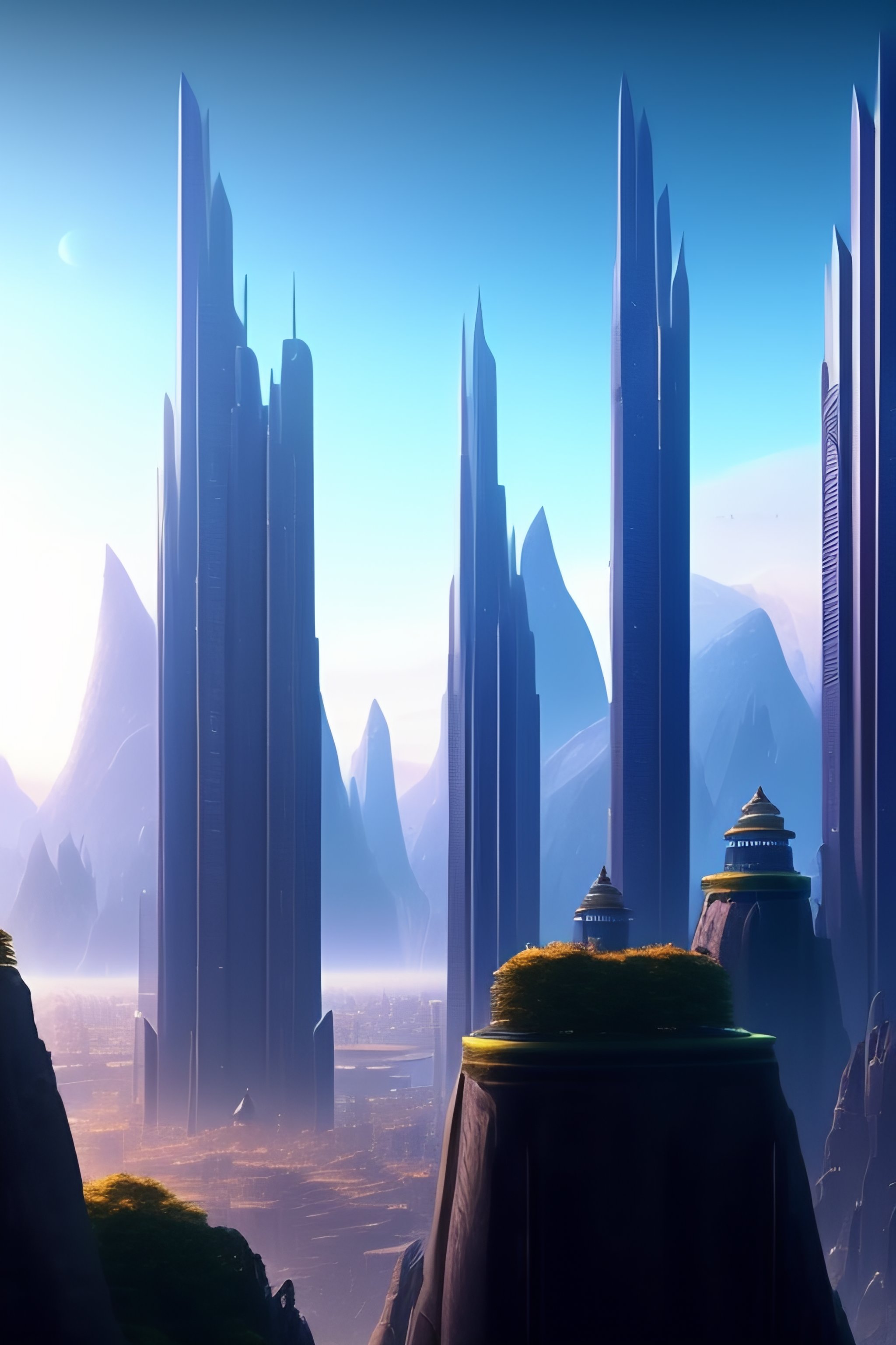 Lexica - A vast ancient metropolis in stone gothic style with massive ...