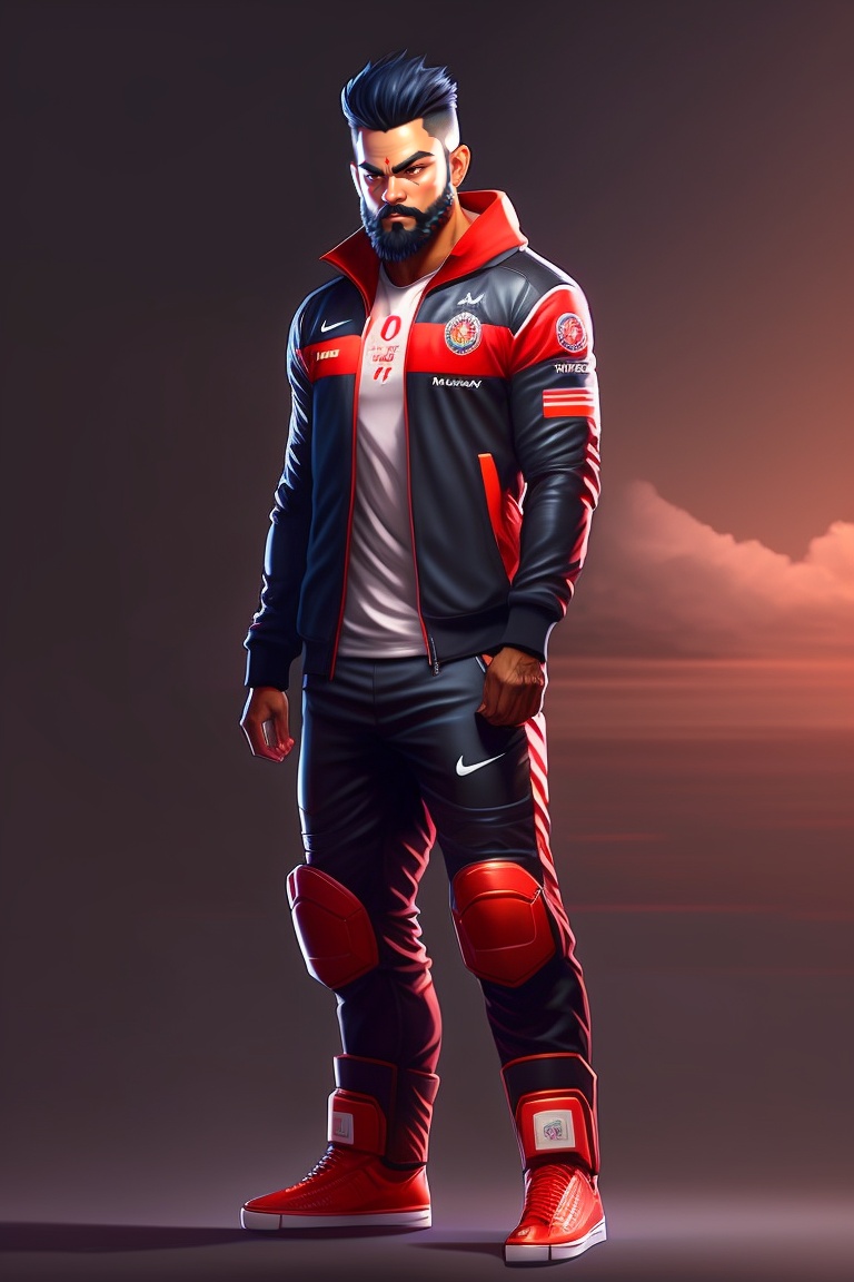 Lexica - Full body portrait of Virat Kohli as by dan mumford, yusuke ...