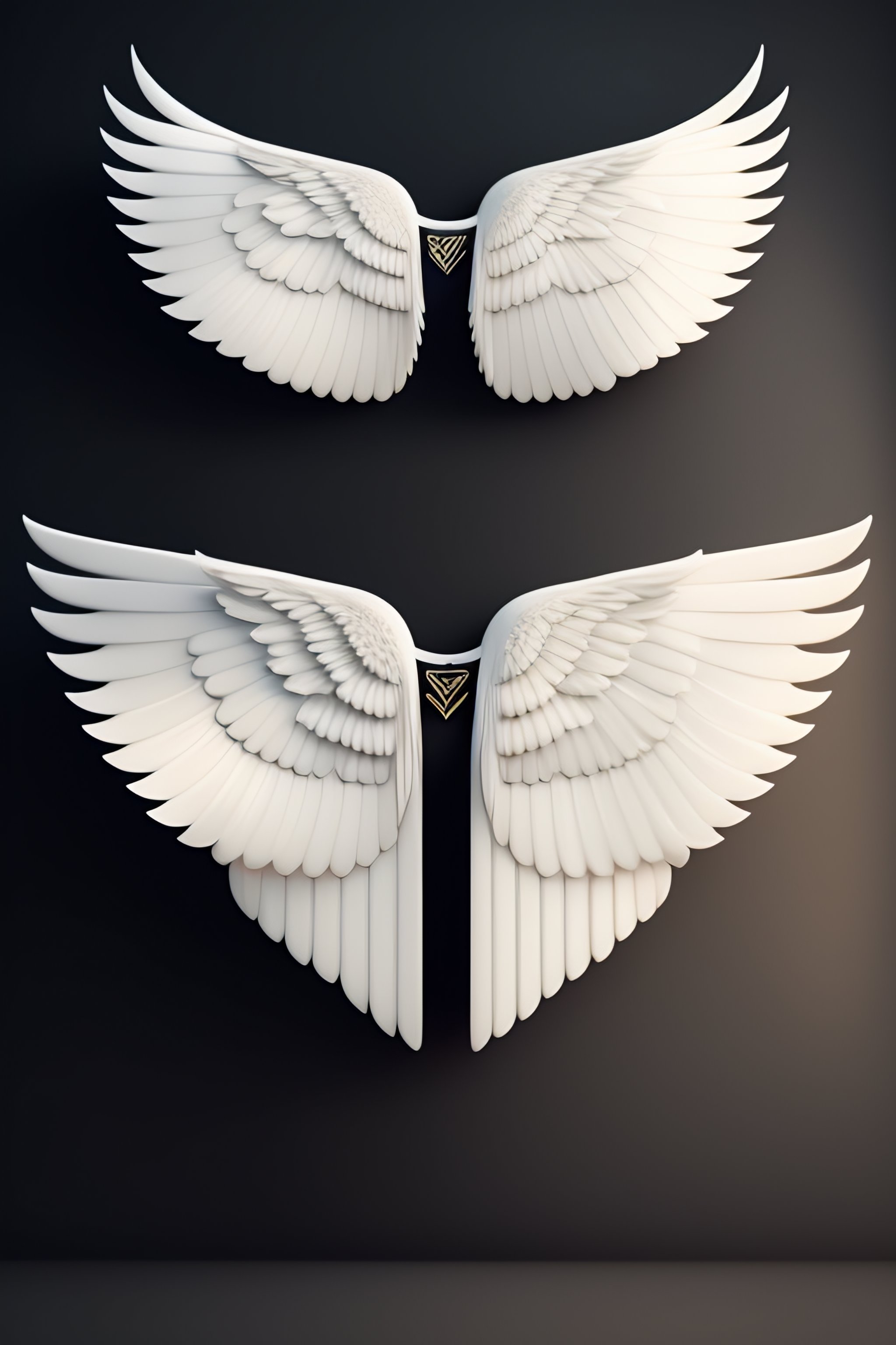 Lexica - A pair of symmetrical white wings, in the form of a military ...