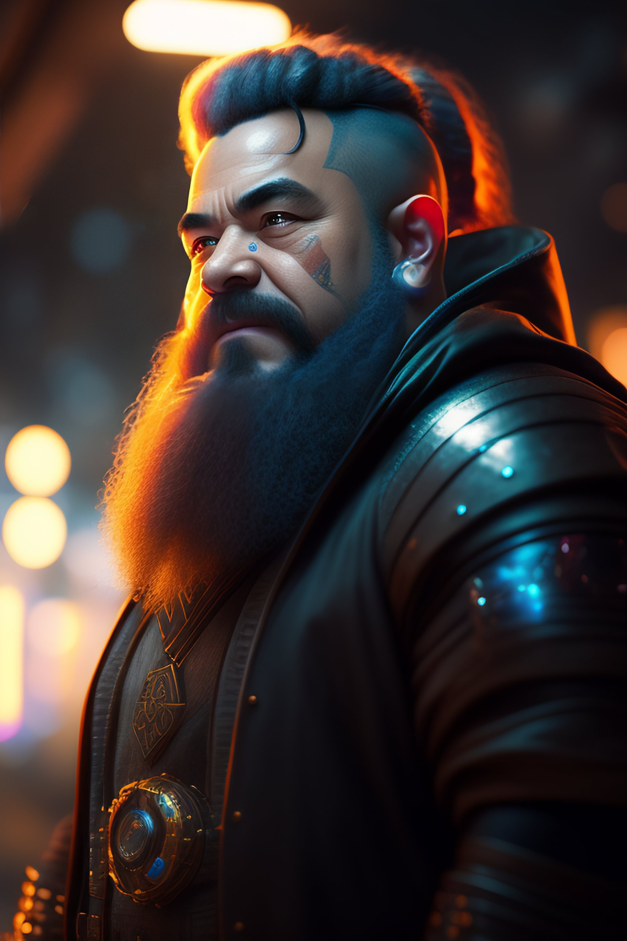 Lexica - A dwarf cyberpunk, in space, sci-fi, cgi, realistic, smooth ...