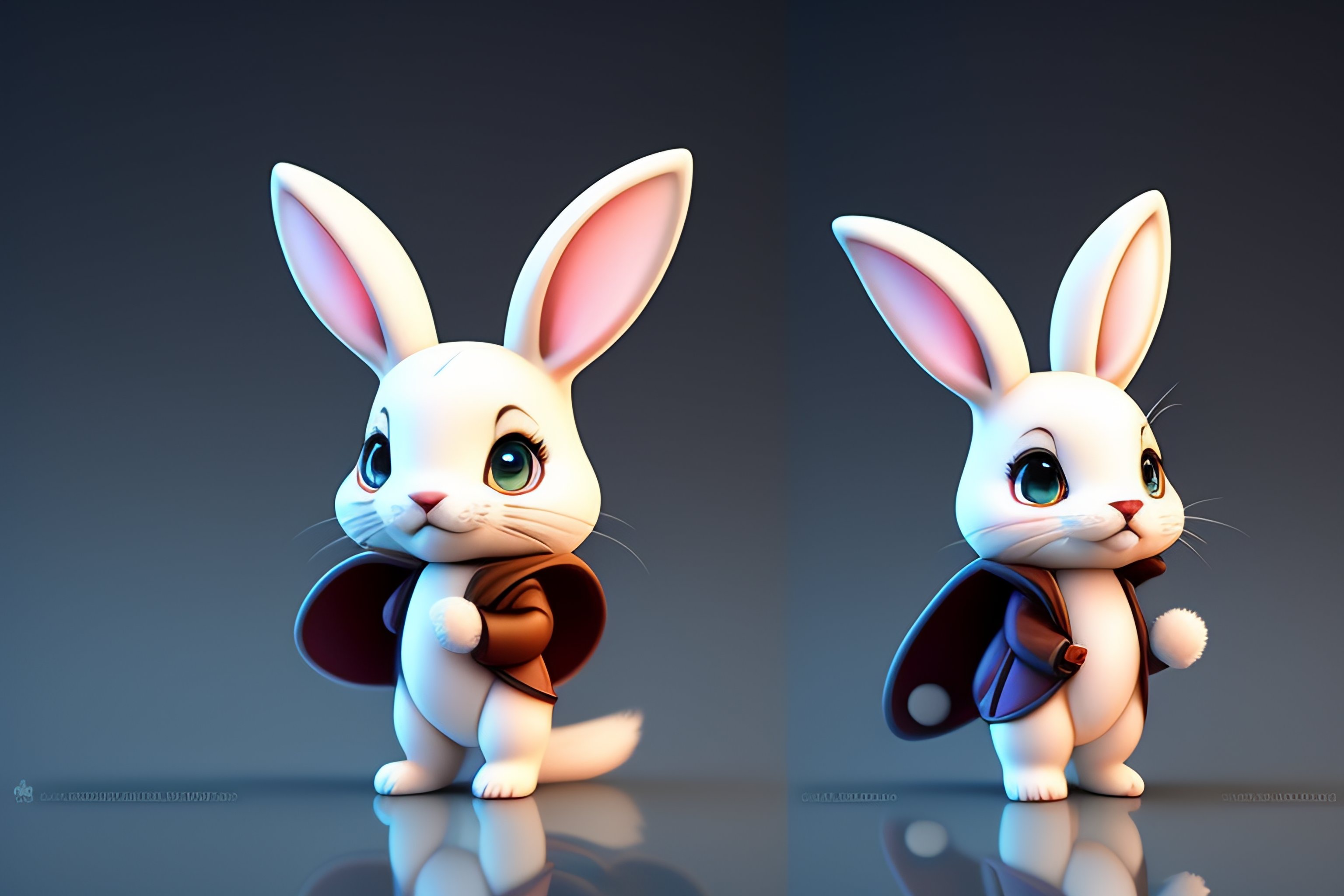 Lexica - Cute and adorable cartoon anthropomorphic rabbit in delivery ...
