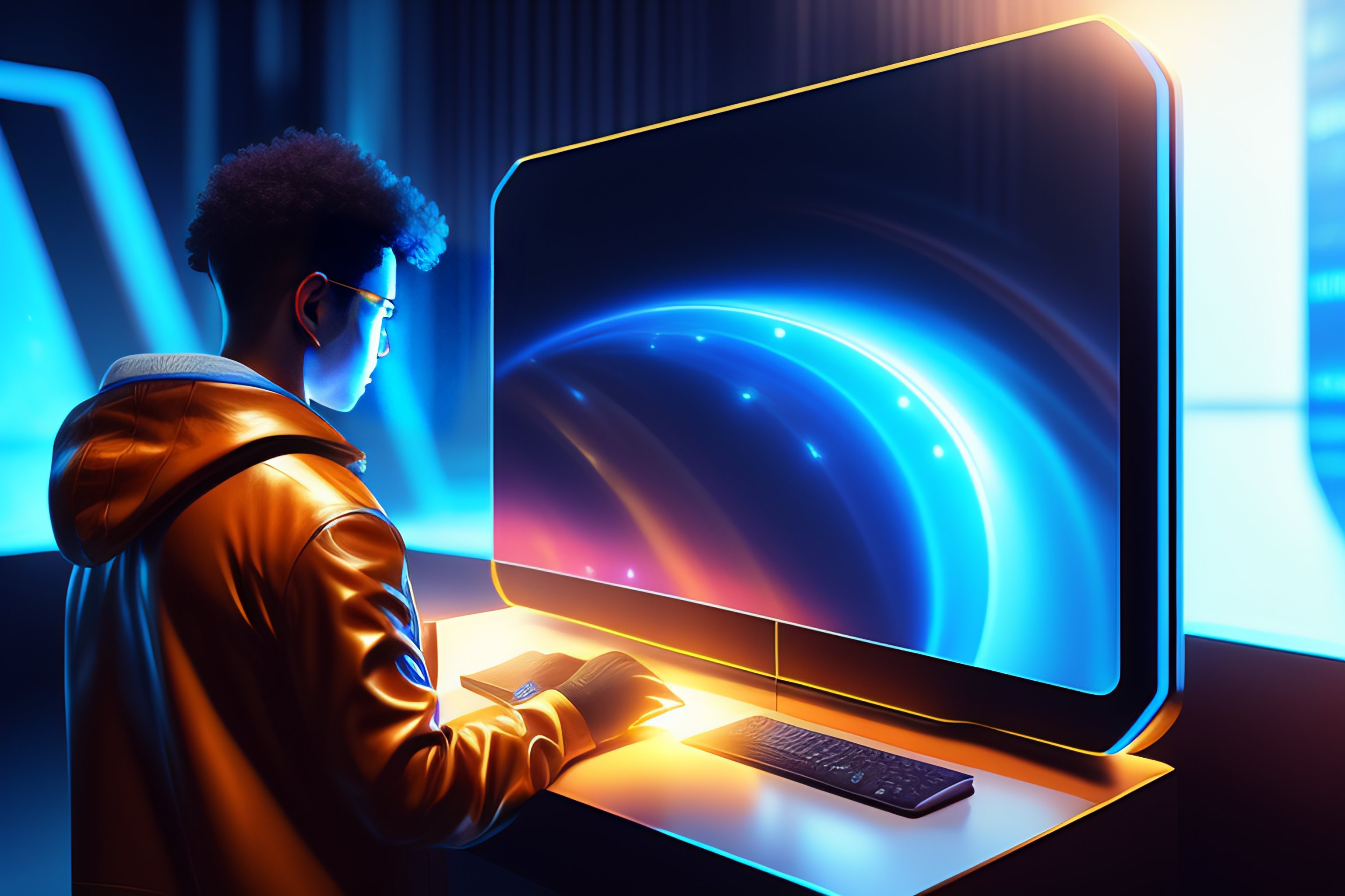 Lexica - Hacking the metaverse, holographic keyboard, curved digital ...