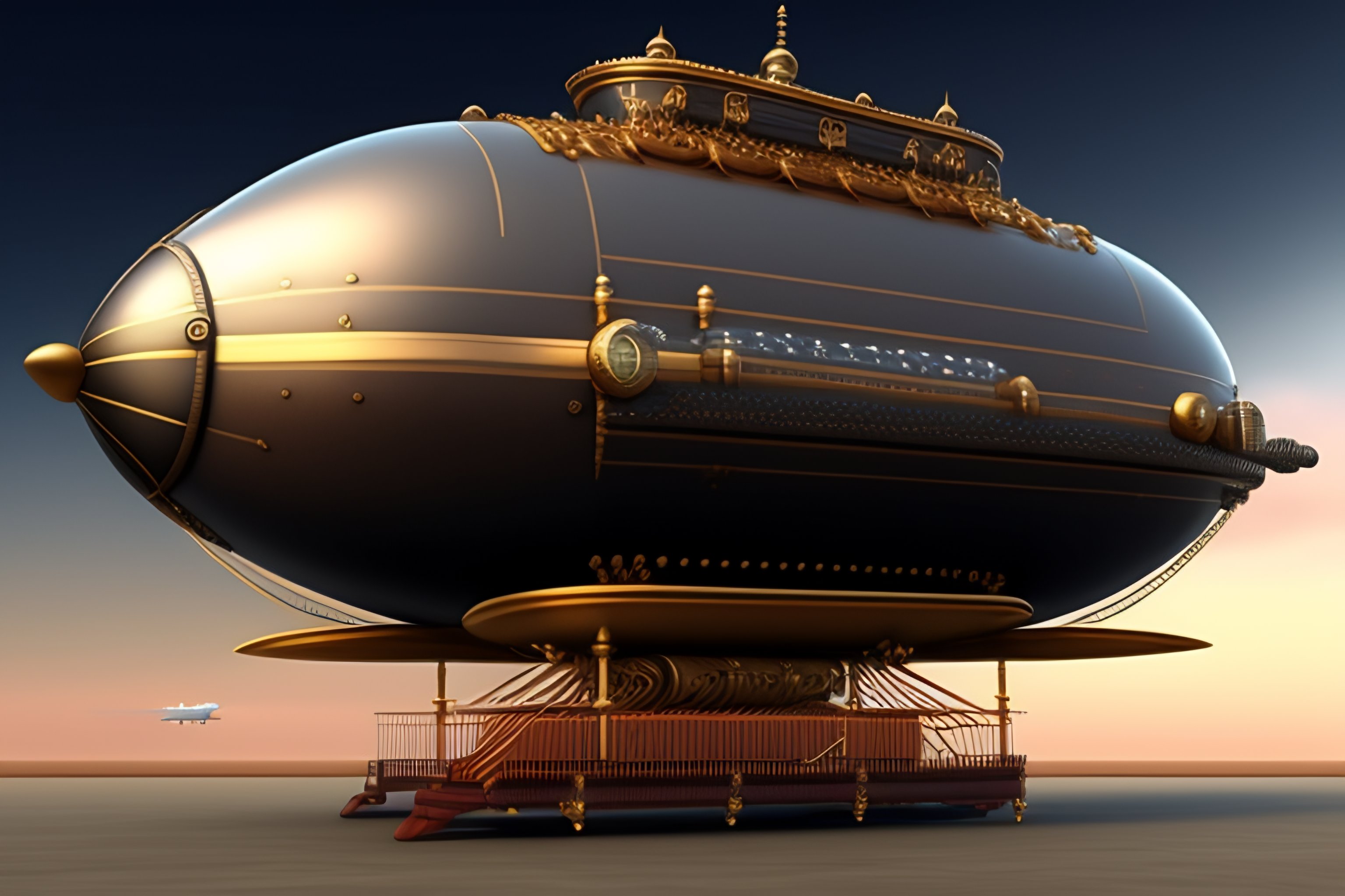 Lexica - Airship by steampunk style, firestorm engine