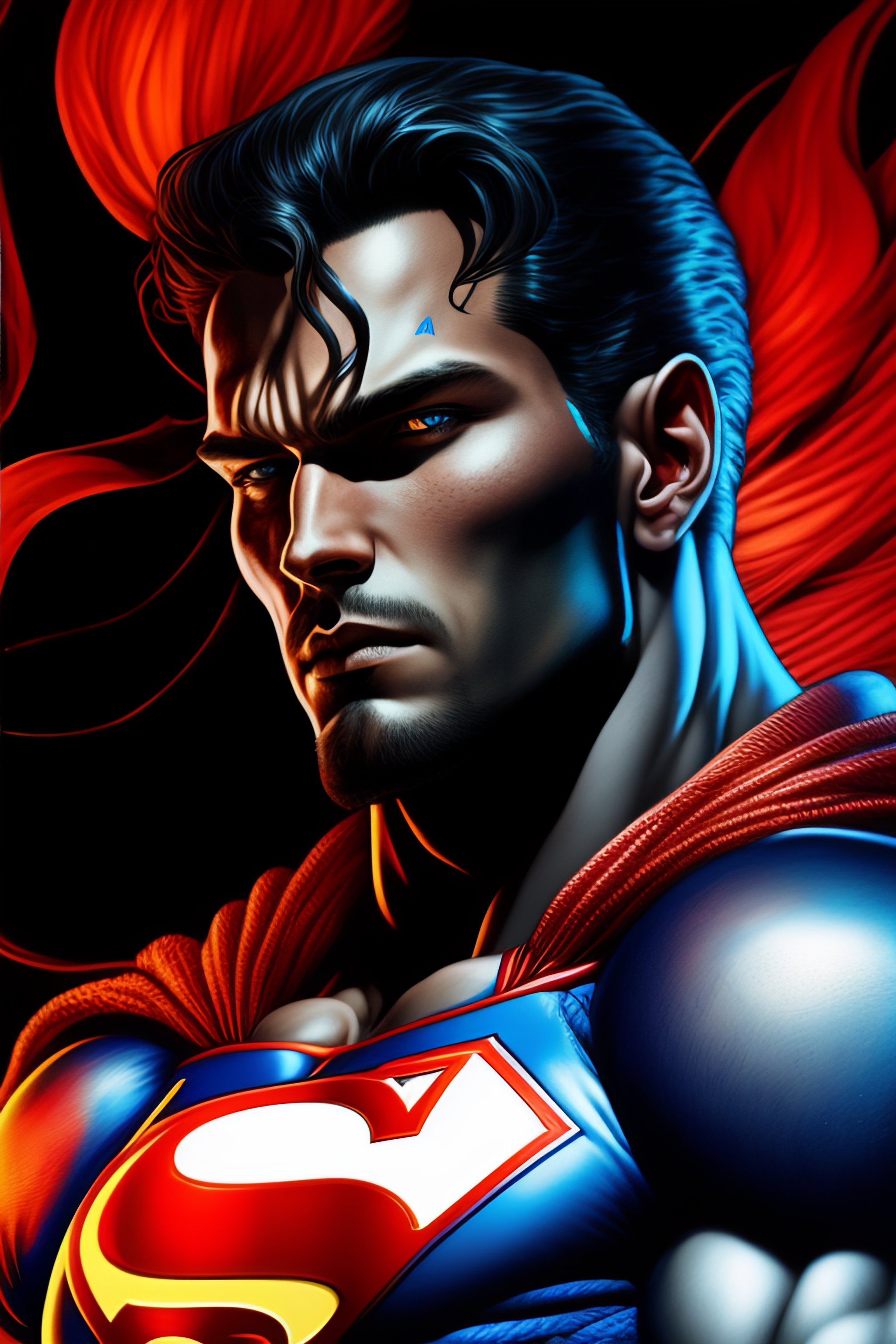 Lexica - Colorful!!! venom superman portrait by laurie greasley and ...