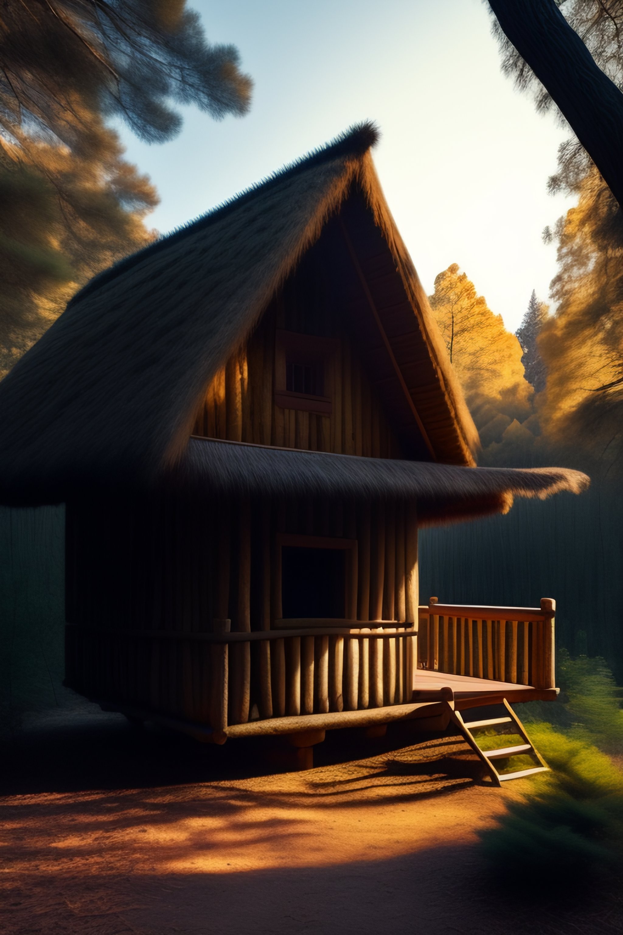 Lexica - Cabaña de madera rodeada por un bosque terrorifico no ...