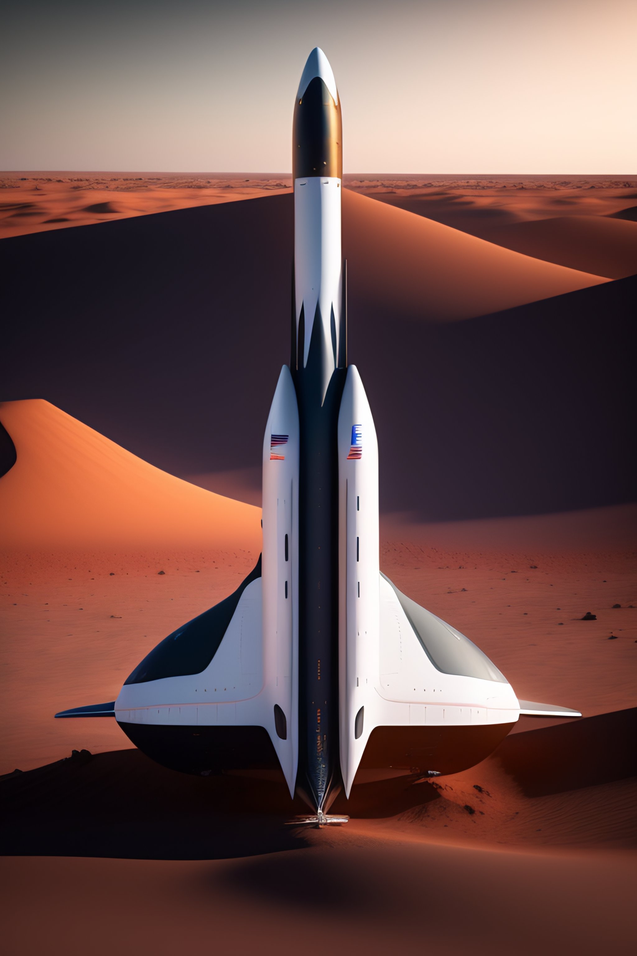 Lexica - 50mm Photograph of SpaceX starship designed by SpaceX landed ...