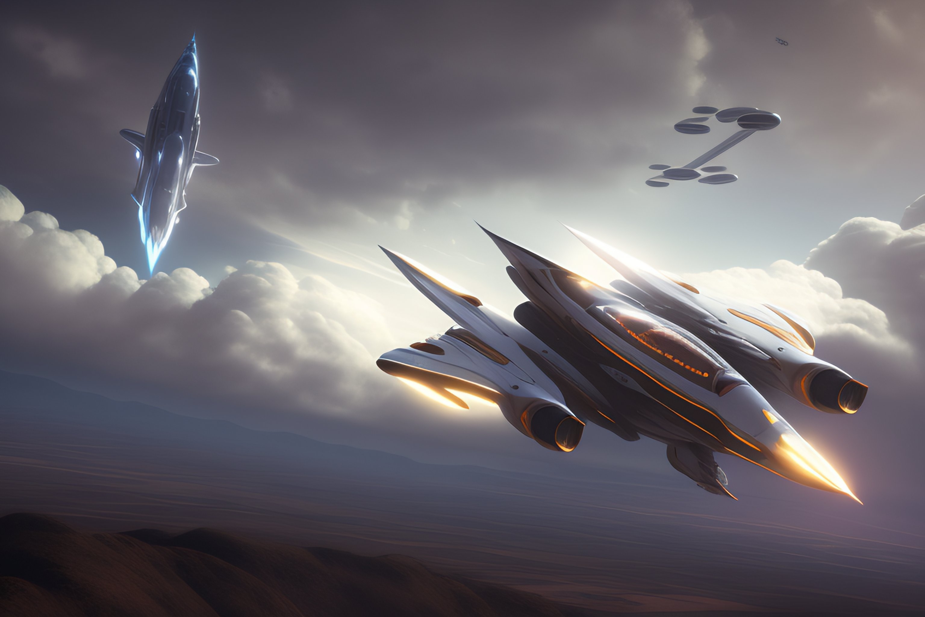 Lexica - ,spaceship soaring into the sky, passing through the ...